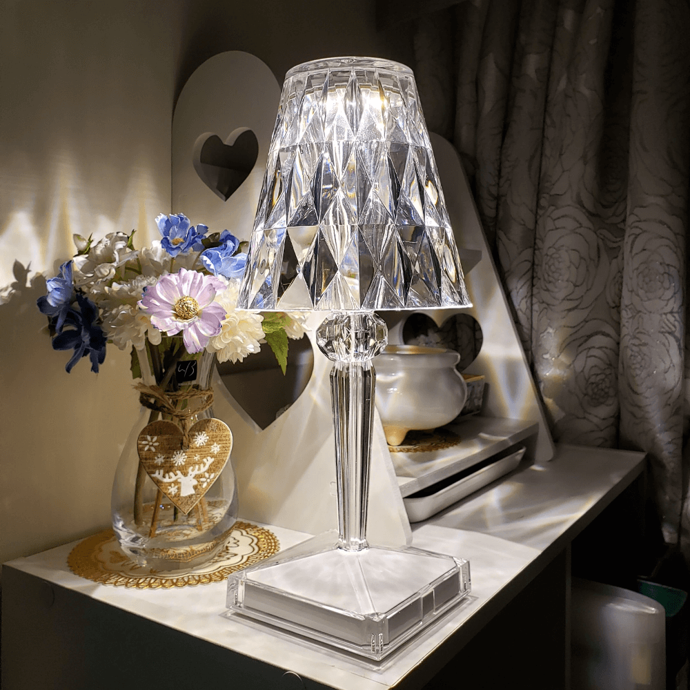 16 Colors Crystal Remote Control Table Lamp - Inspire Uplift