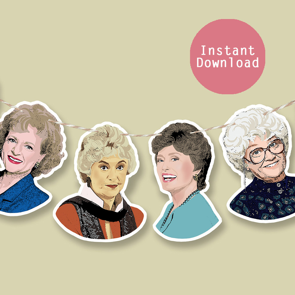 Golden girls printable banner - Golden girls birthday party - Inspire ...