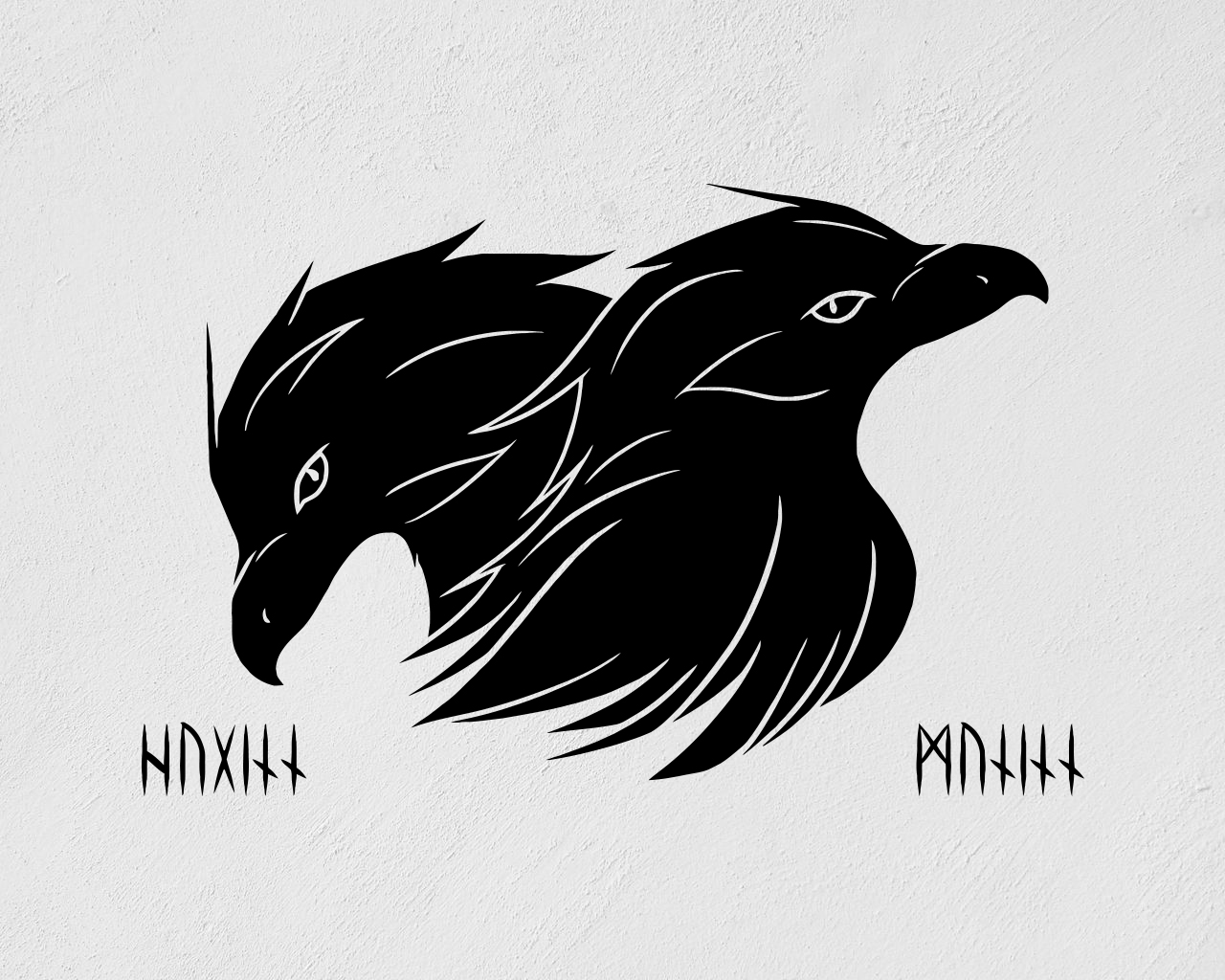 Inscriptions Ancient Vikings Runes Symbols Huginn And Muninn - Inspire ...