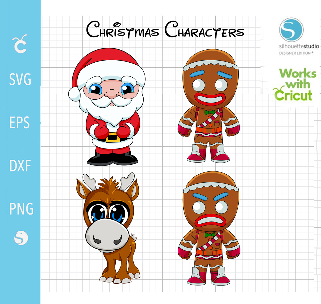 Santa svg, Christmas Gingerbread svg, Gingerbread man svg | Inspire Uplift