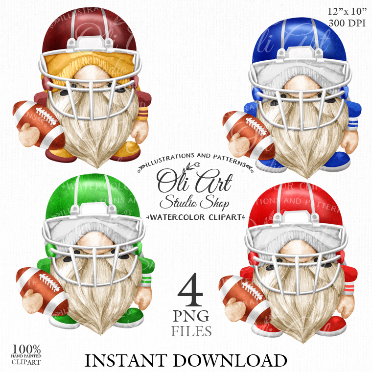 Football gnome clipart. Clip art png, cute characters, hand | Inspire ...