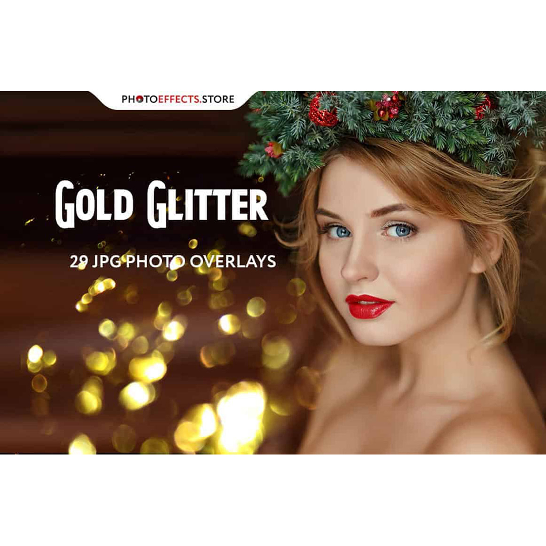 29 Gold Glitter Photo Overlays - Inspire Uplift