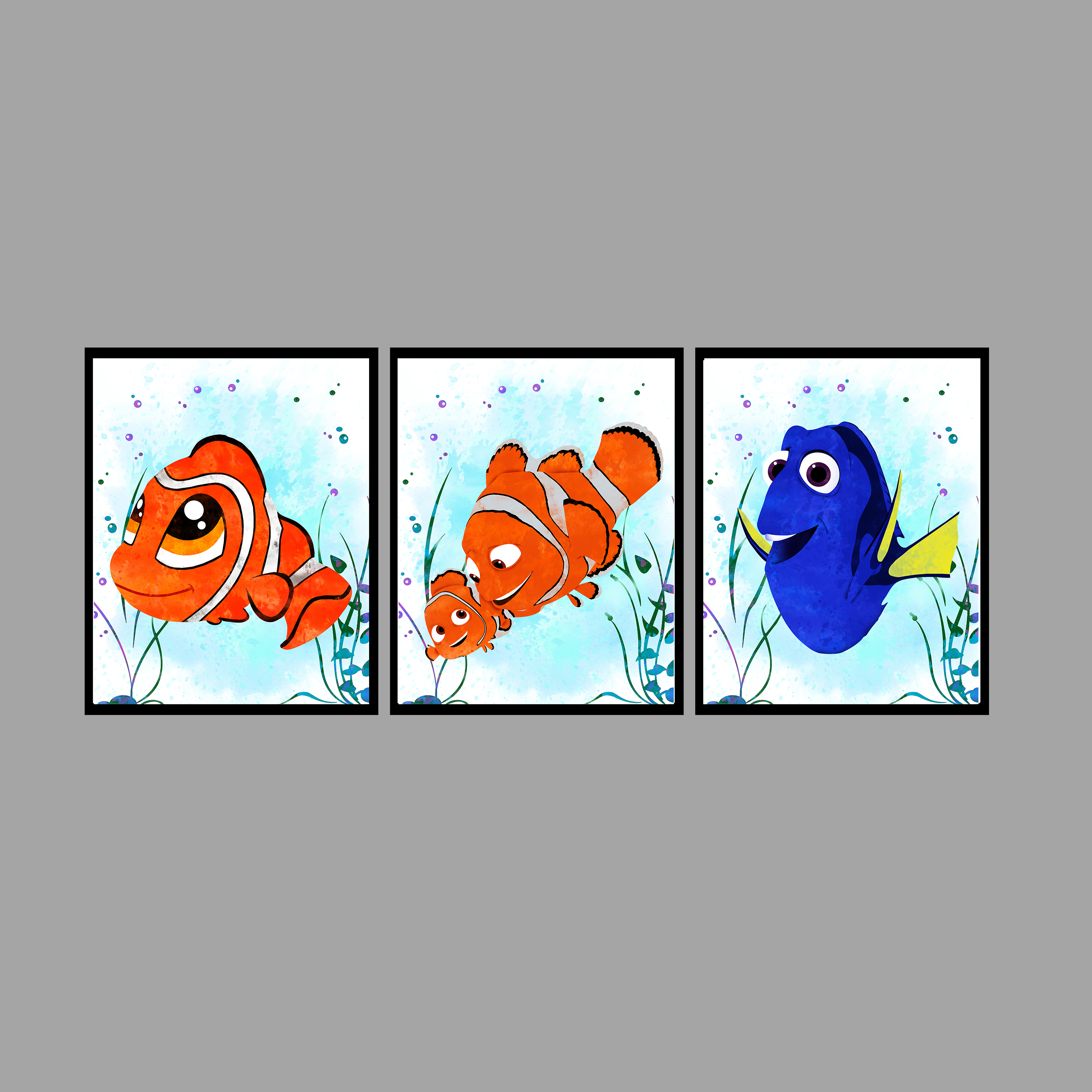 Finding Nemo Set Disney Art Print Digital Files decor | Inspire Uplift
