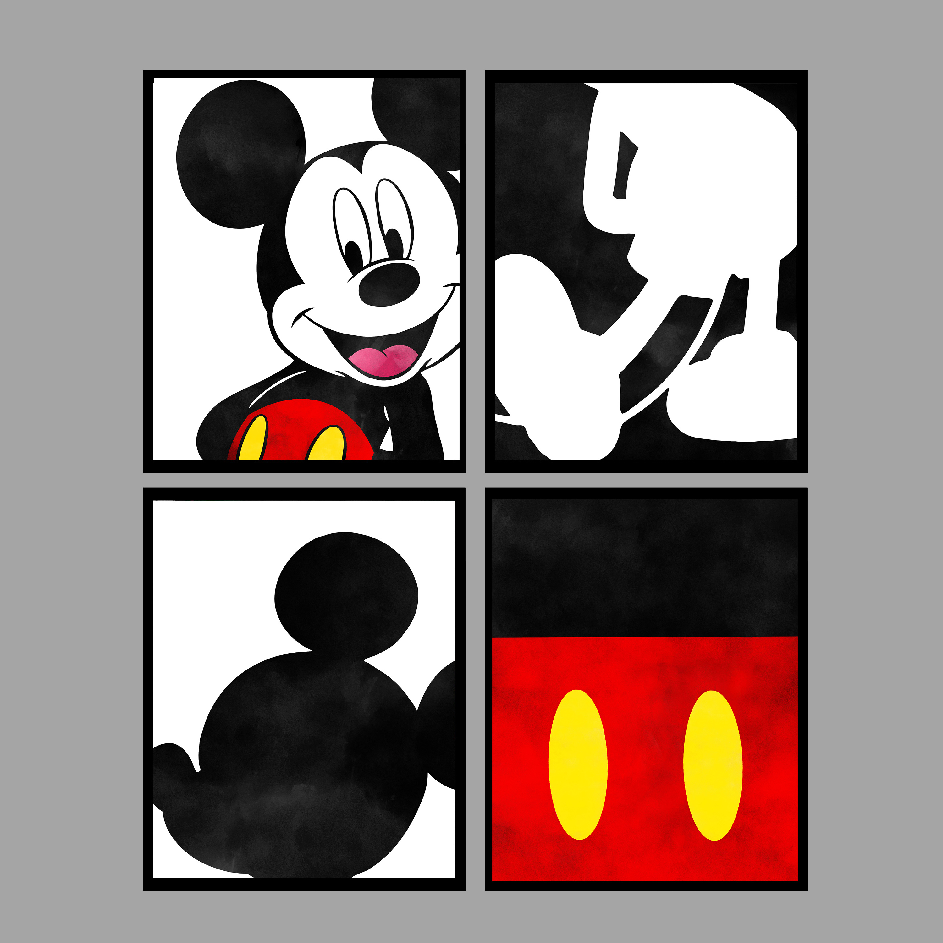 Mickey Mouse Set Disney Art Print Digital Files decor nurser - Inspire ...