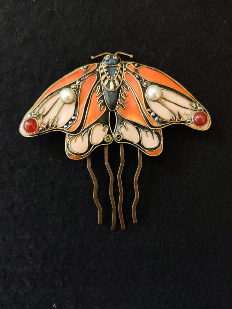 Large Orange Monarch Butterfly pin,Large Butterfly hairpin,s - Inspire ...