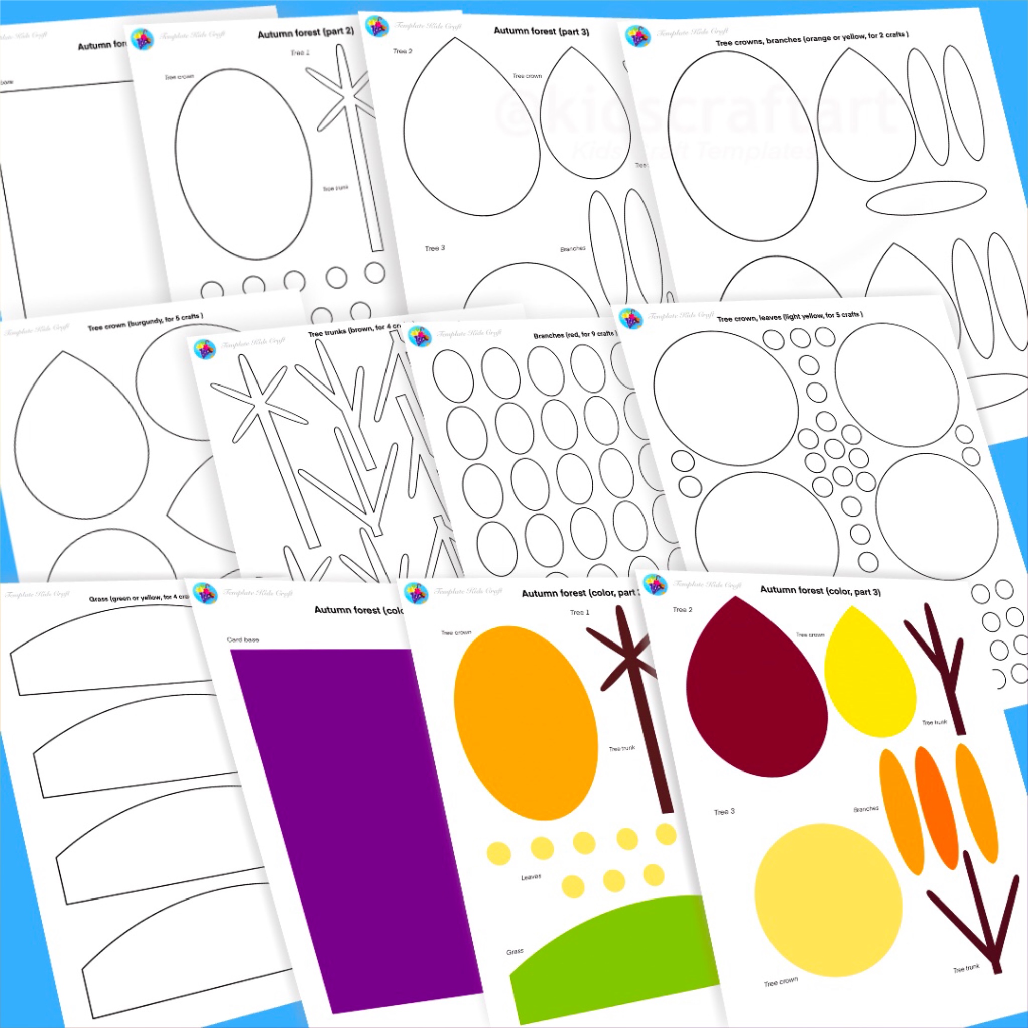 Paper craft for kids Autumn Forest Craft Fall Tree Crafts Tr - Inspire ...