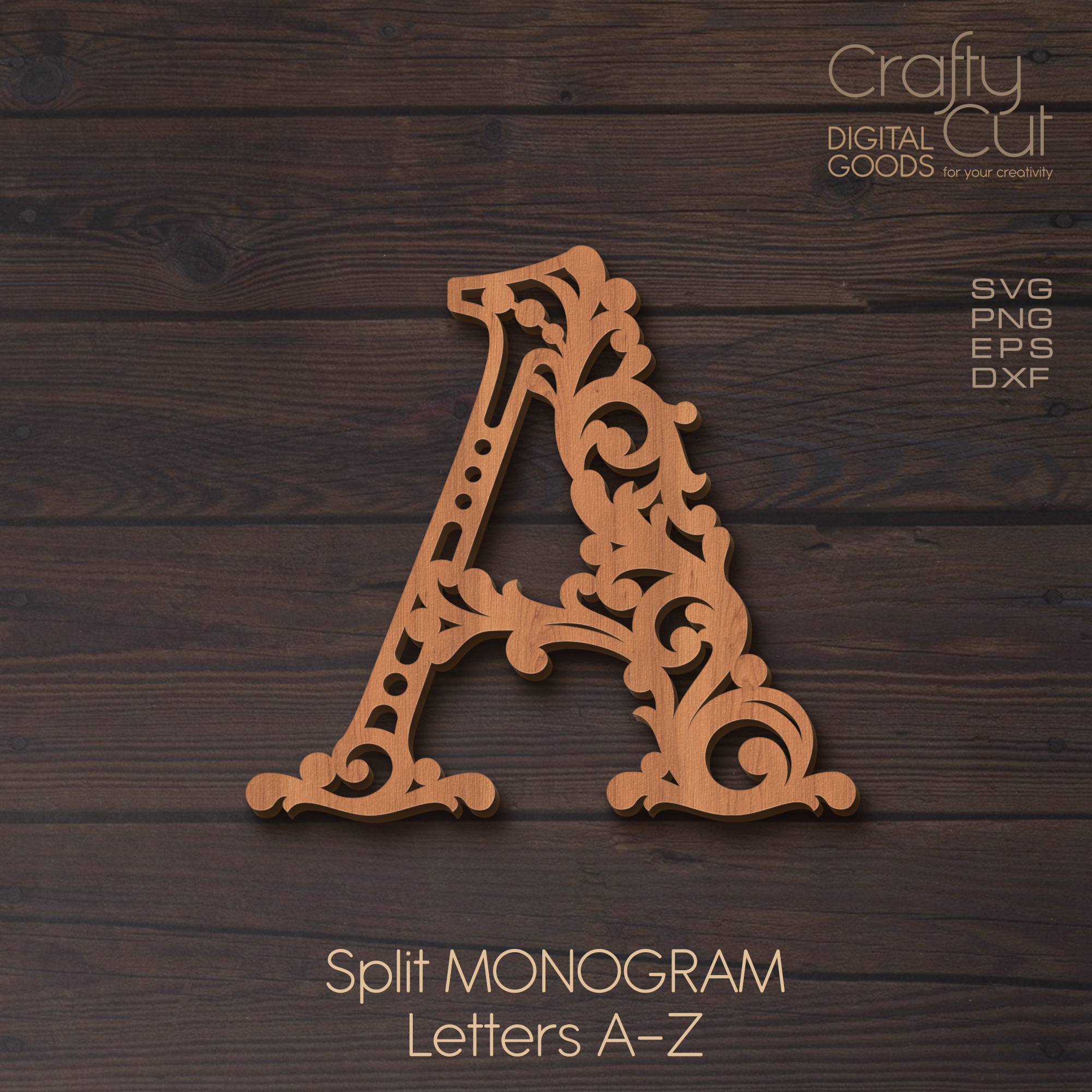 Split Letter Swirl Monogram, Alphabet SVG Files for Cricut, - Inspire ...