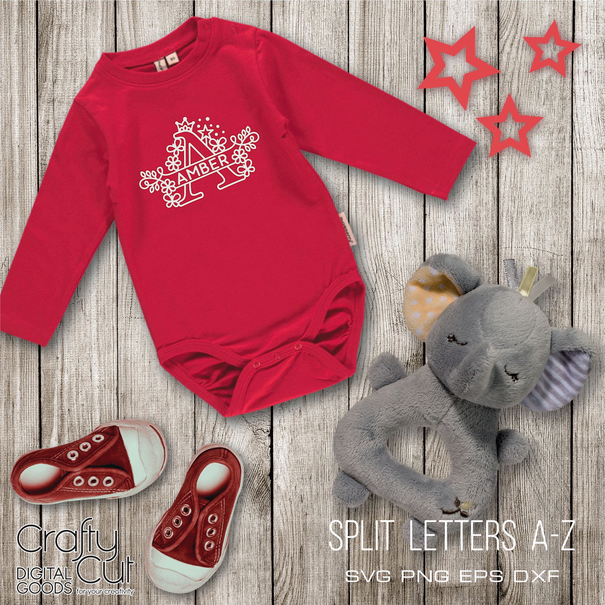 Split Baby Name Monogram Letters, Split Alphabet svg files, - Inspire ...