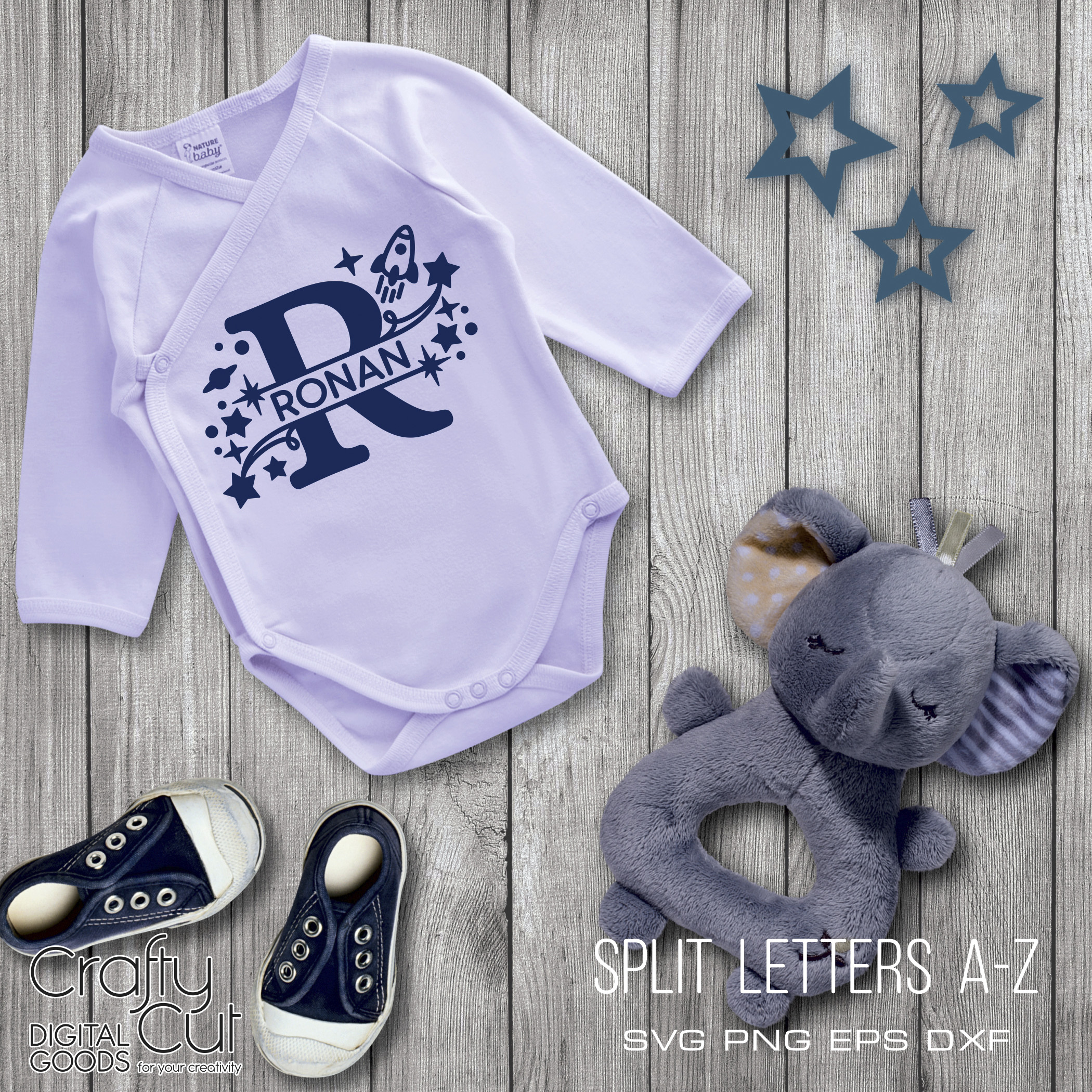 Split Baby Name Monogram Letters, Split Alphabet svg files, - Inspire ...