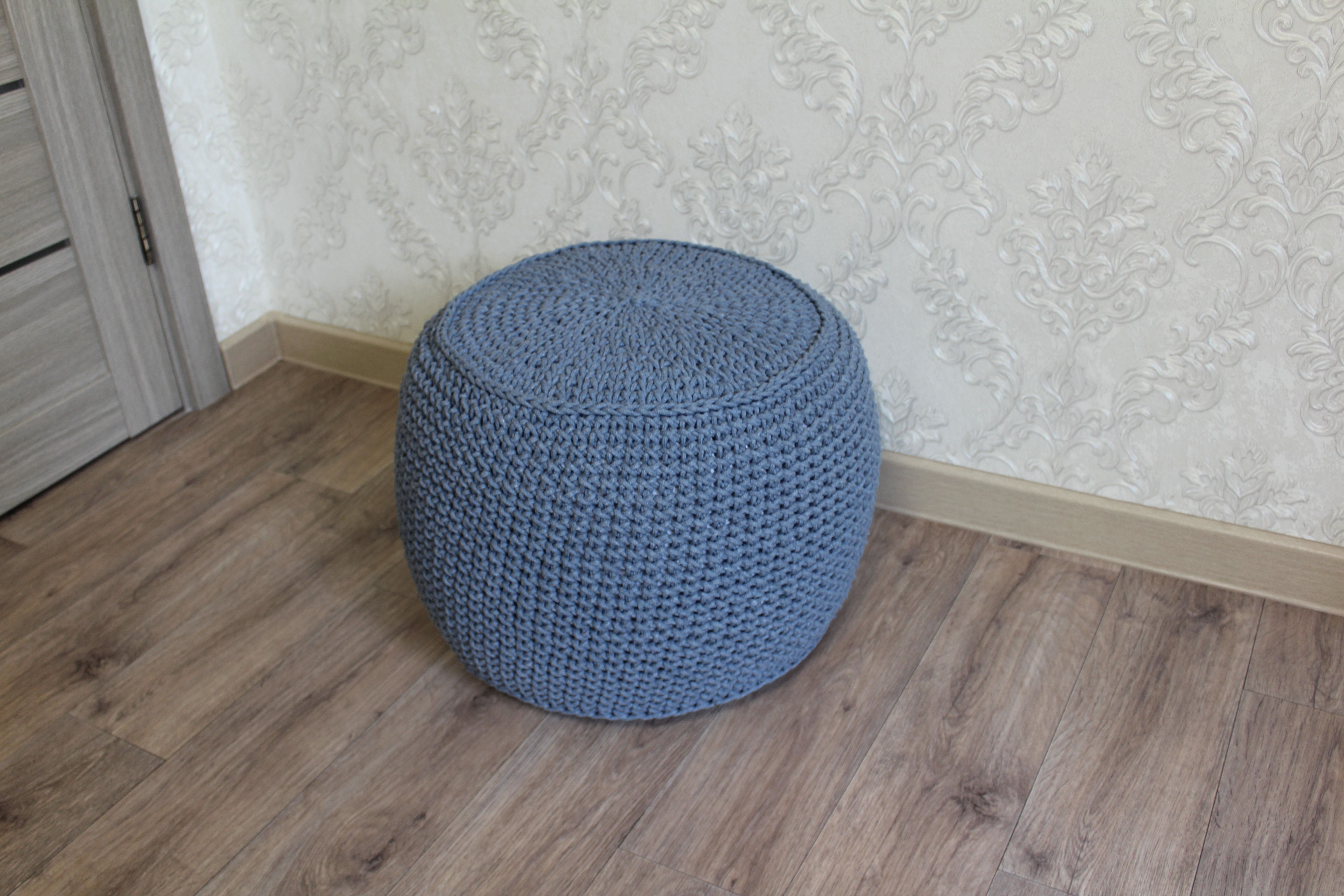 crochet pouf pdf, crochet pattern for home, round pouf for l - Inspire ...