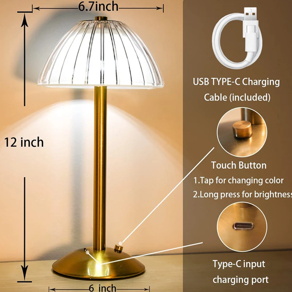 LED Cordless Rechargeable Decor Table Lamp - Inspire Uplift