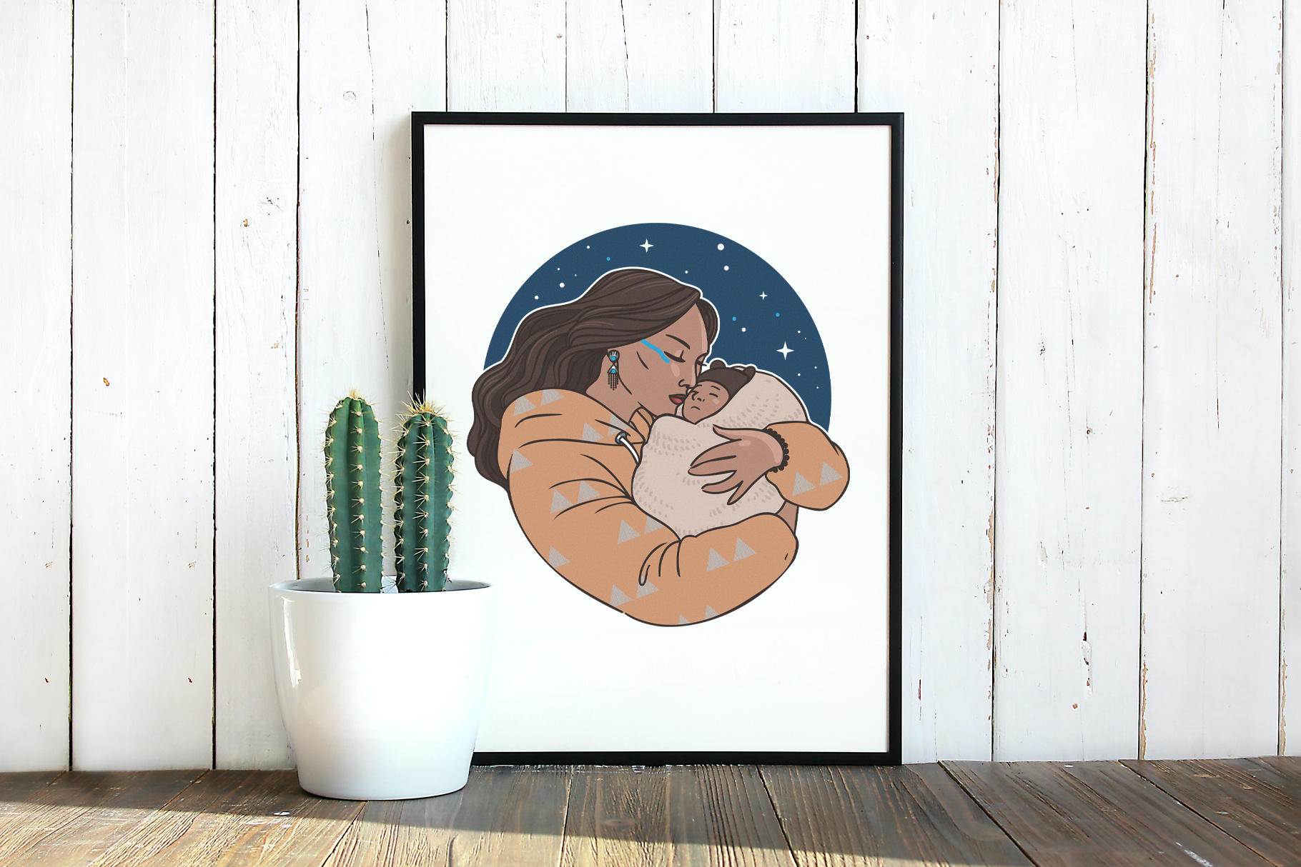 Printable art: Mother & child. Vector illustration. EPS, JPG | Inspire ...