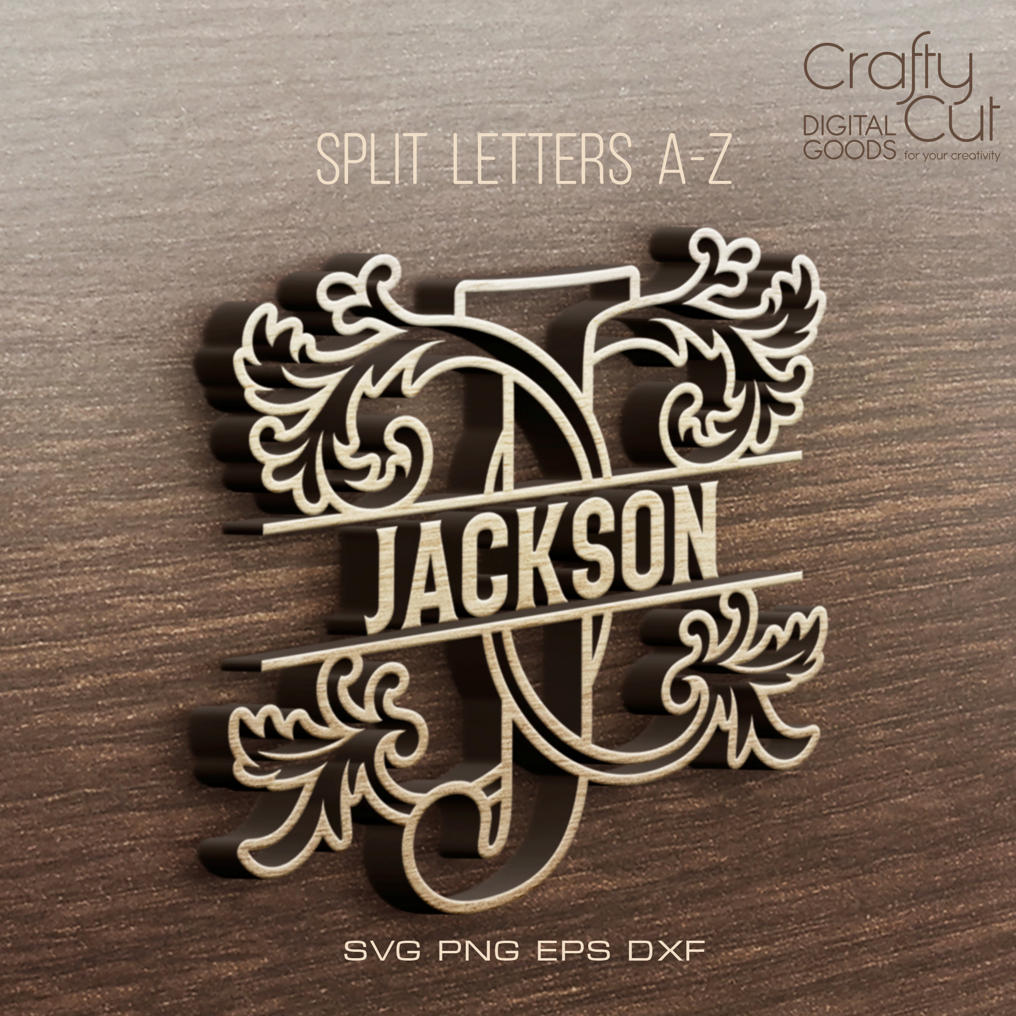 Split Letter Swirl Monogram, Alphabet SVG Files for Cricut, - Inspire ...