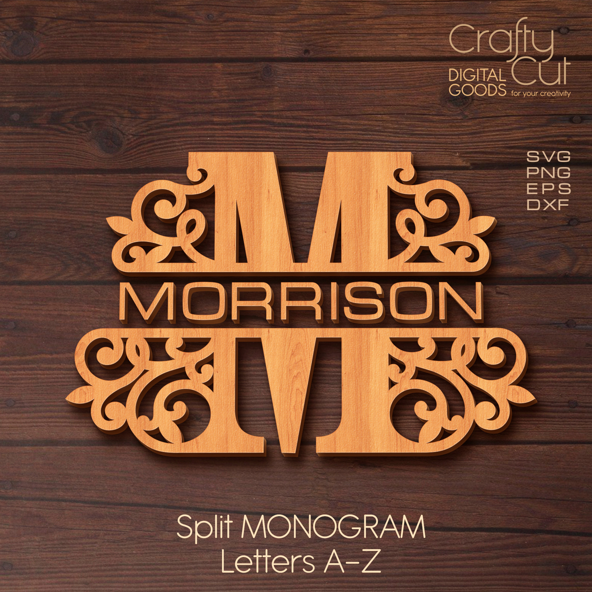 Split Letter Swirl Monogram, Alphabet SVG Files for Cricut, | Inspire ...