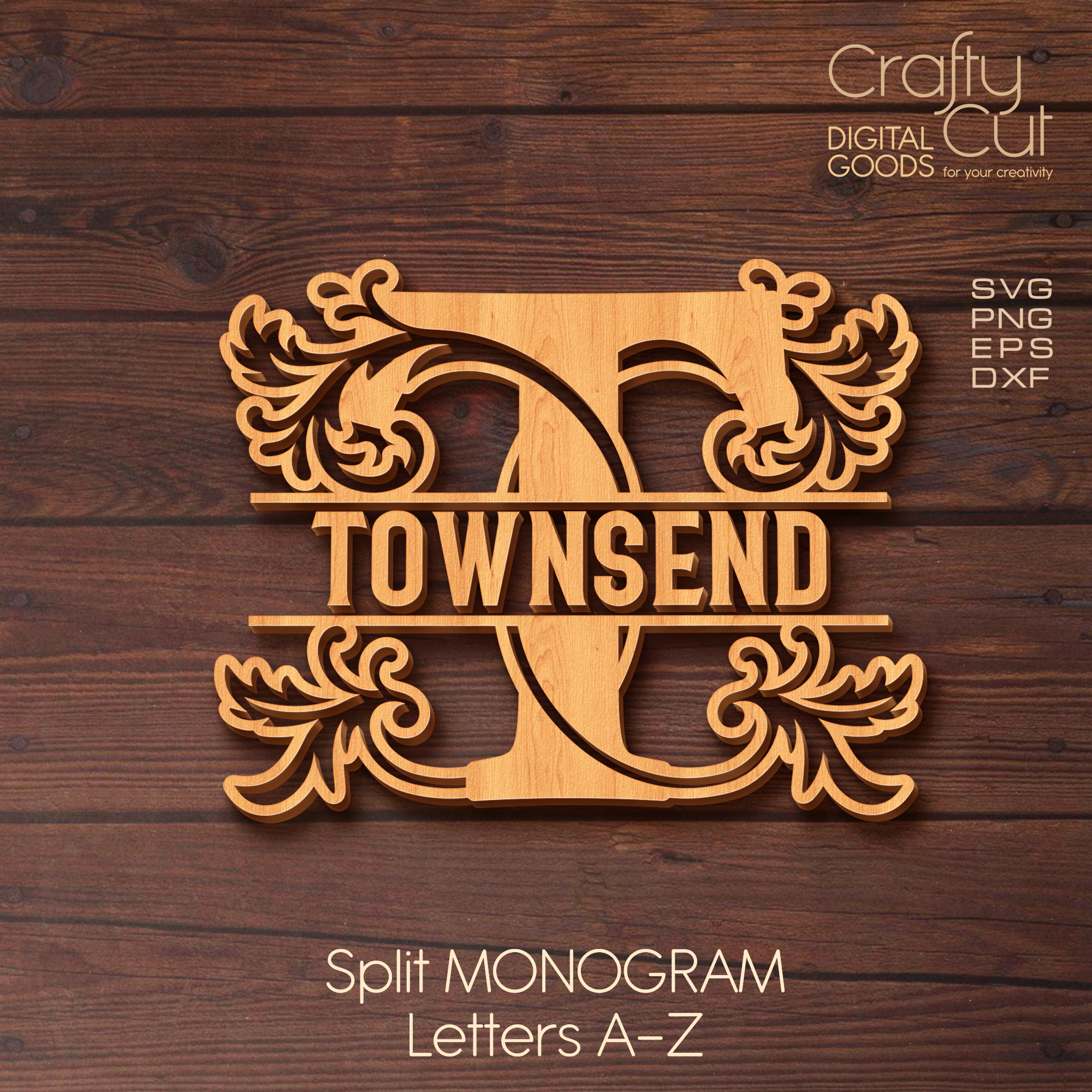 Split Letter Swirl Monogram, Alphabet SVG Files for Cricut, - Inspire ...