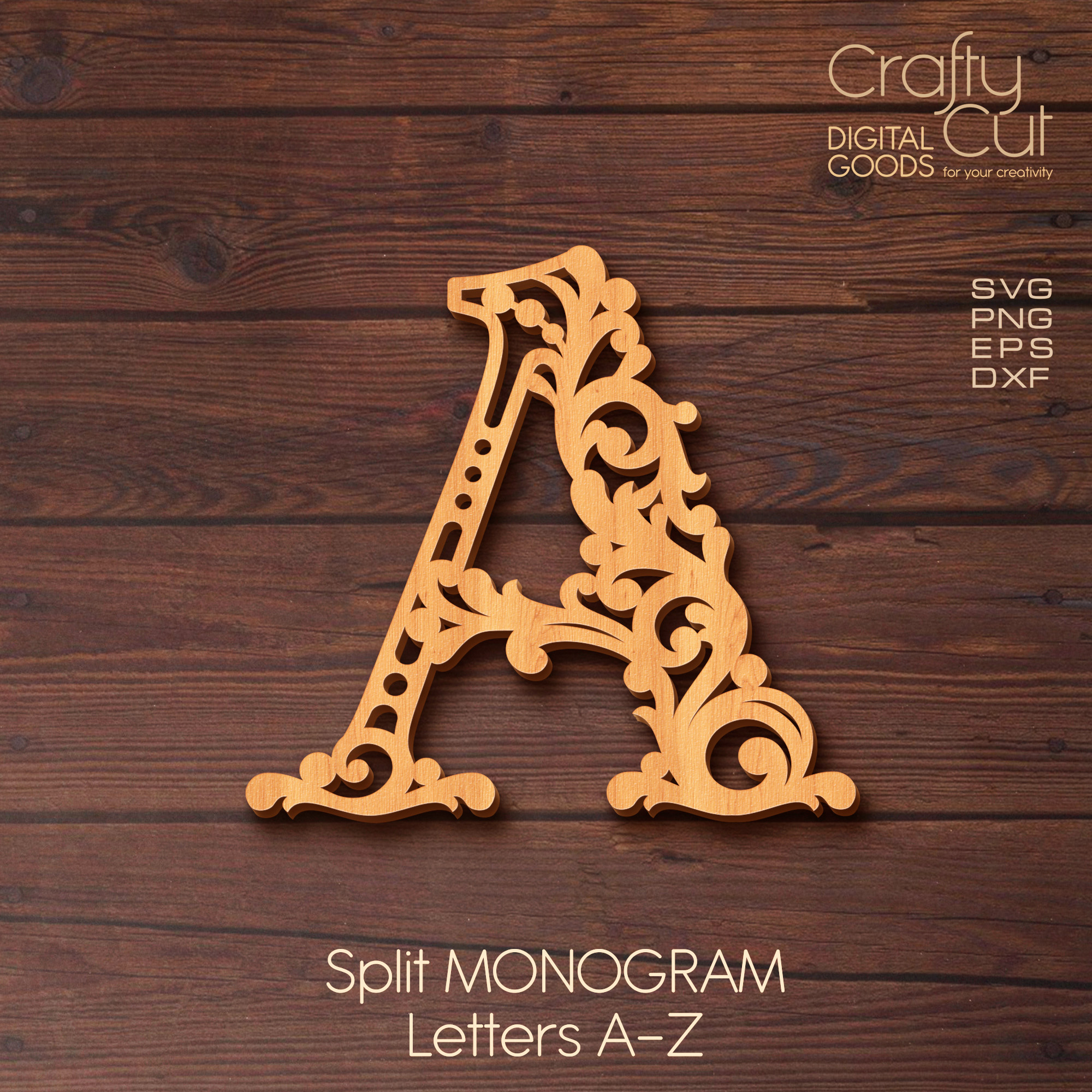 Split Letter Swirl Monogram, Alphabet SVG Files for Cricut, | Inspire ...