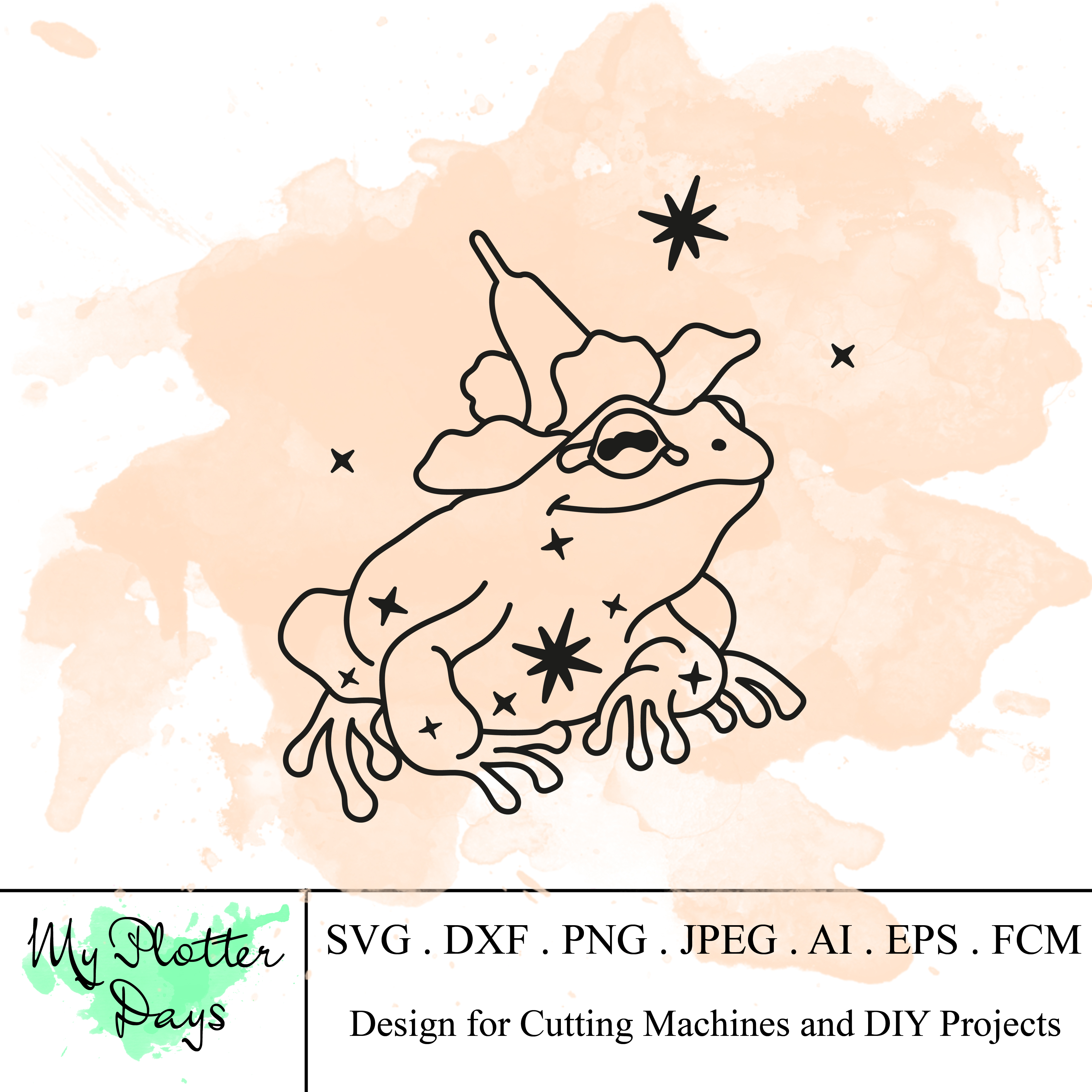 Mystic frog svg, Celestial frog with stars svg, Whale svg, W - Inspire ...