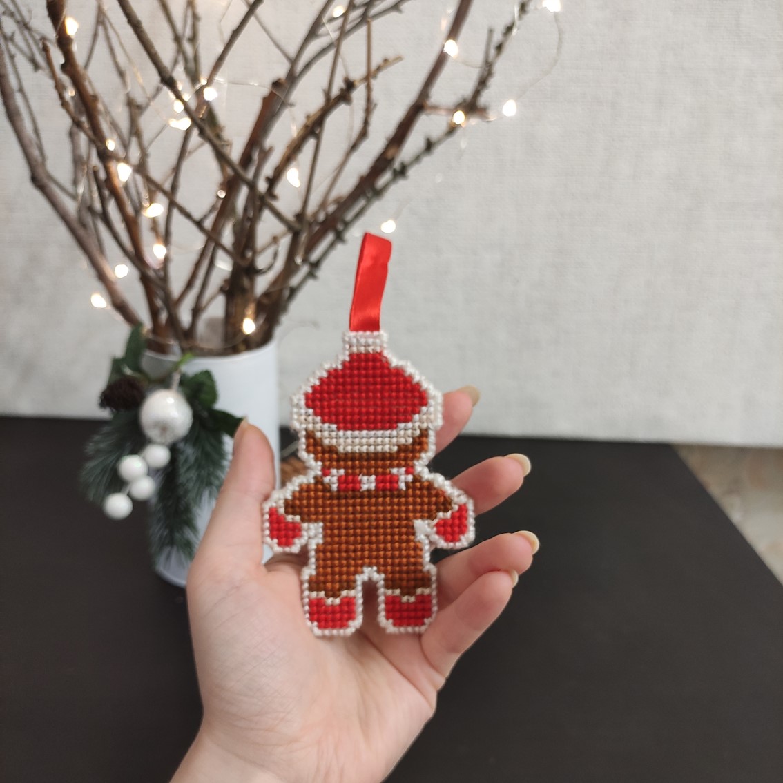 Gingerbread man cross stitch pattern PDF and tutorial for pl - Inspire ...