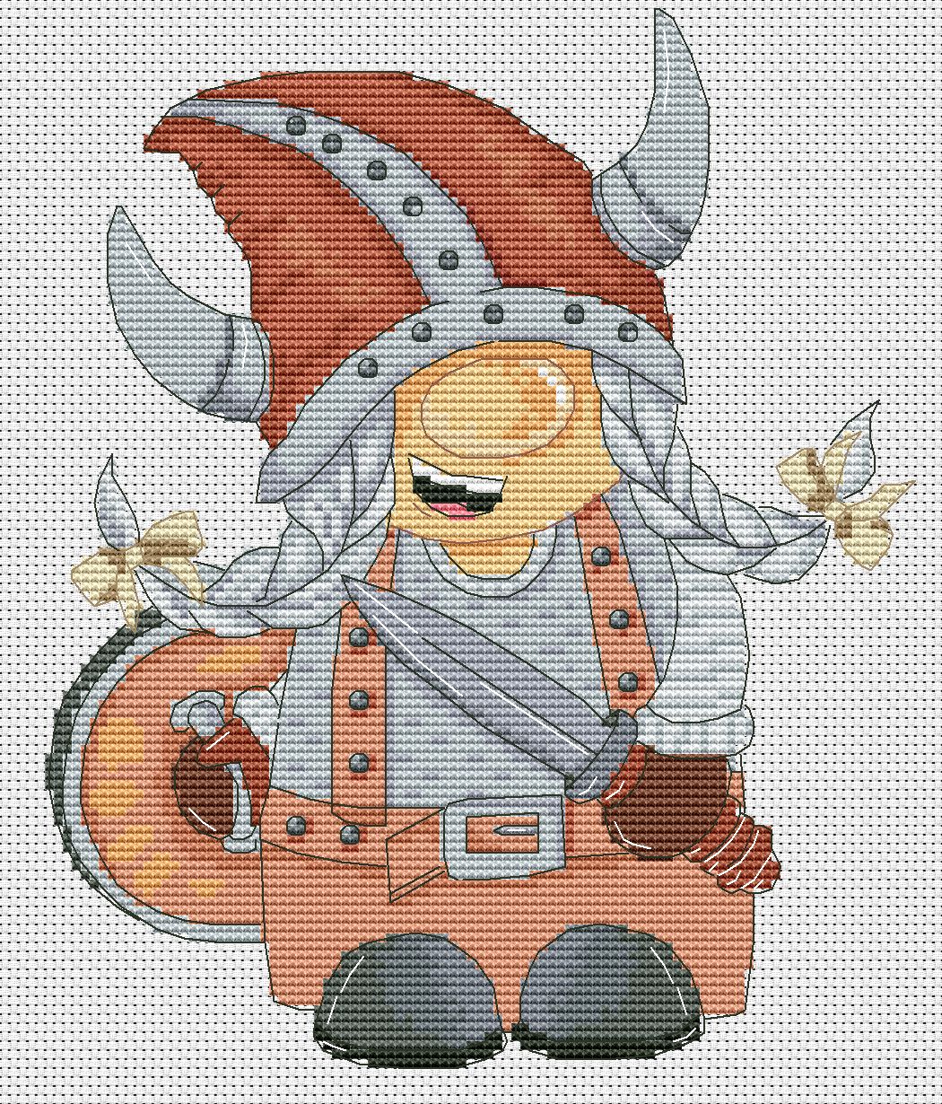Viking girl, Cross stitch pattern, Gnome cross stitch, Vikin - Inspire ...