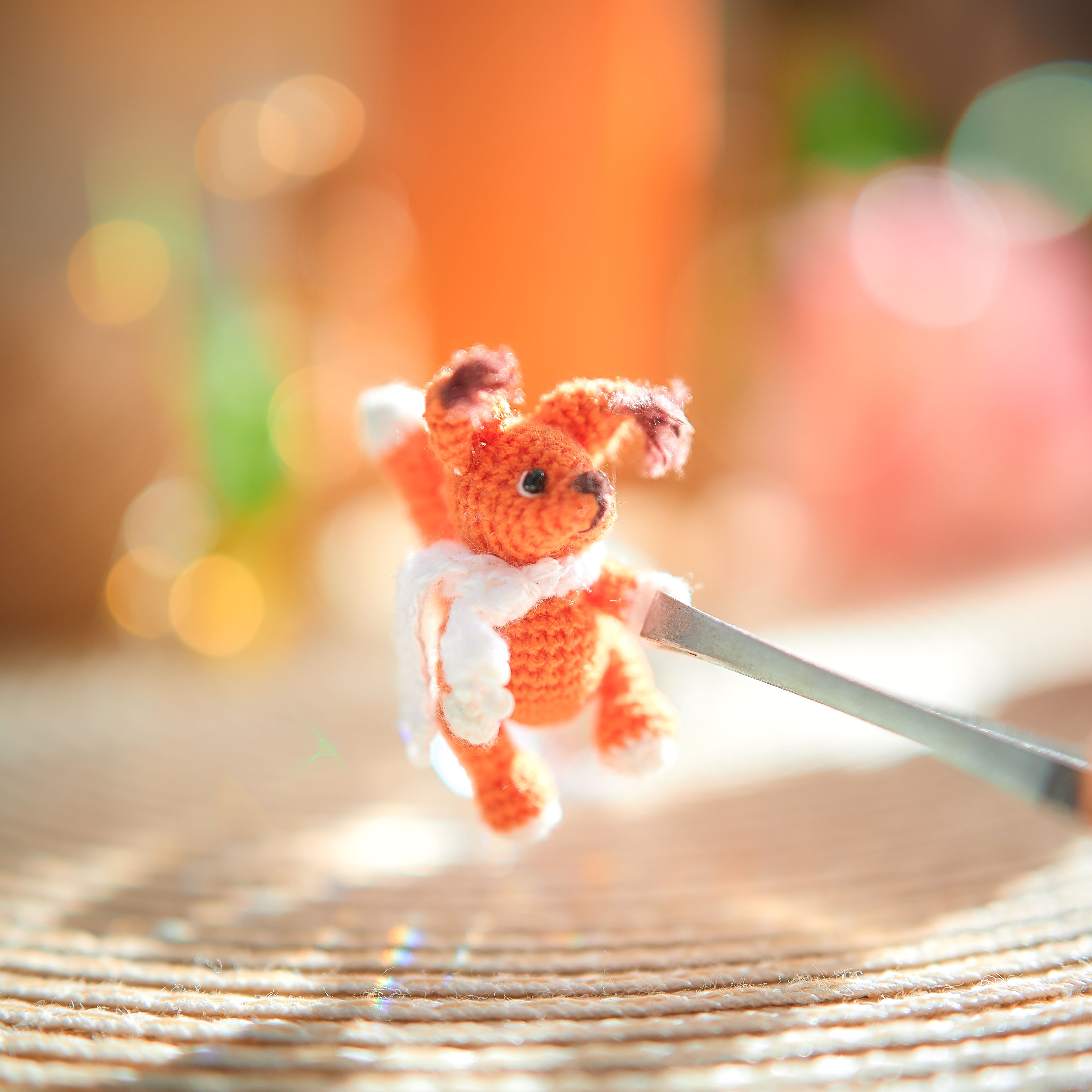 Amigurumi miniature crocheted squirrel in walnut, small squi - Inspire ...