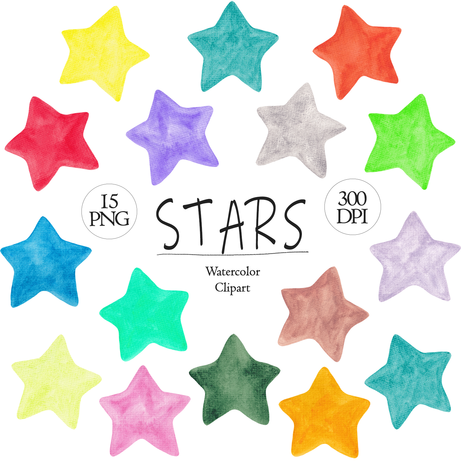 Rainbow Stars Clipart
