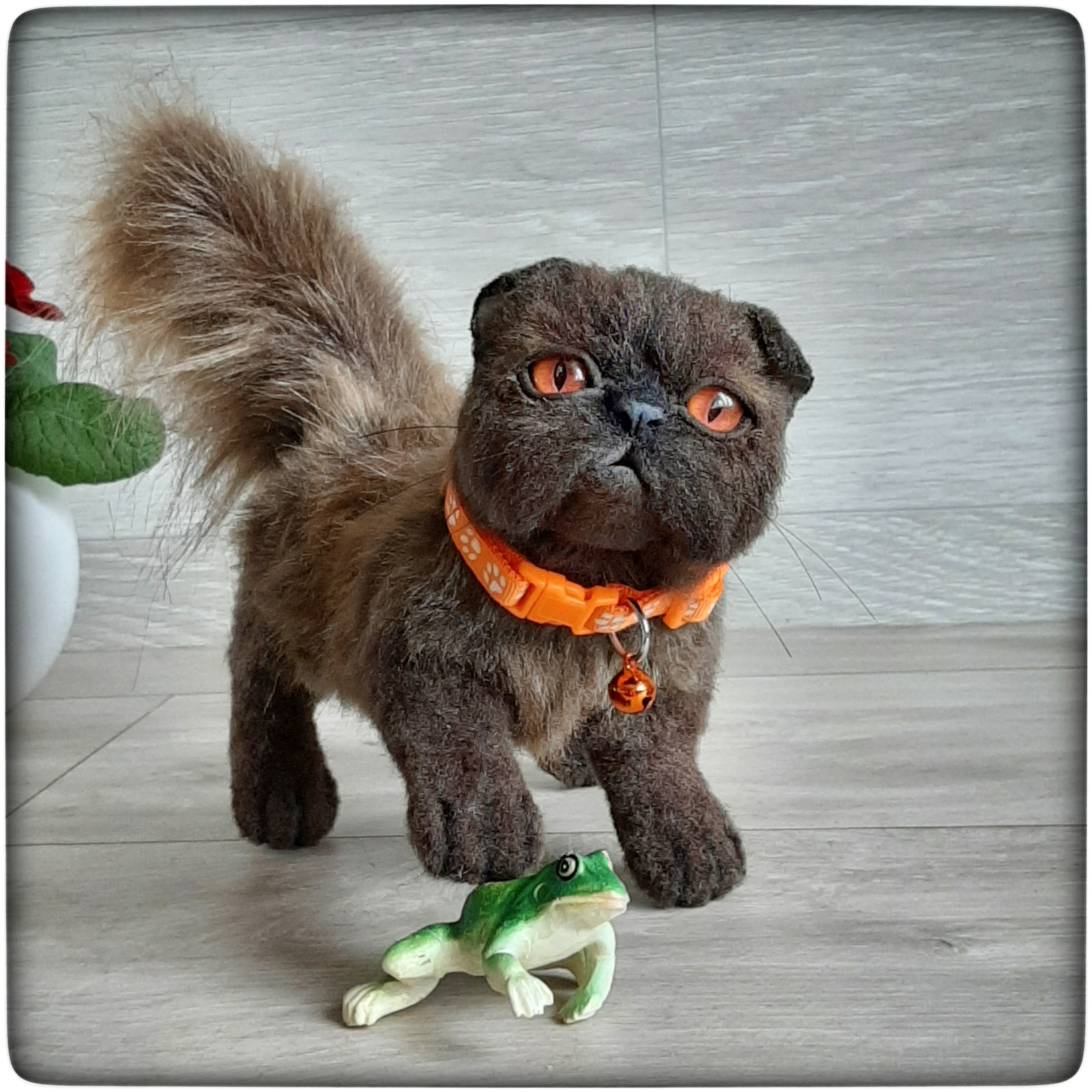 Cat,soft toy cat,white kitten,realistic cat, brown cat - Inspire Uplift