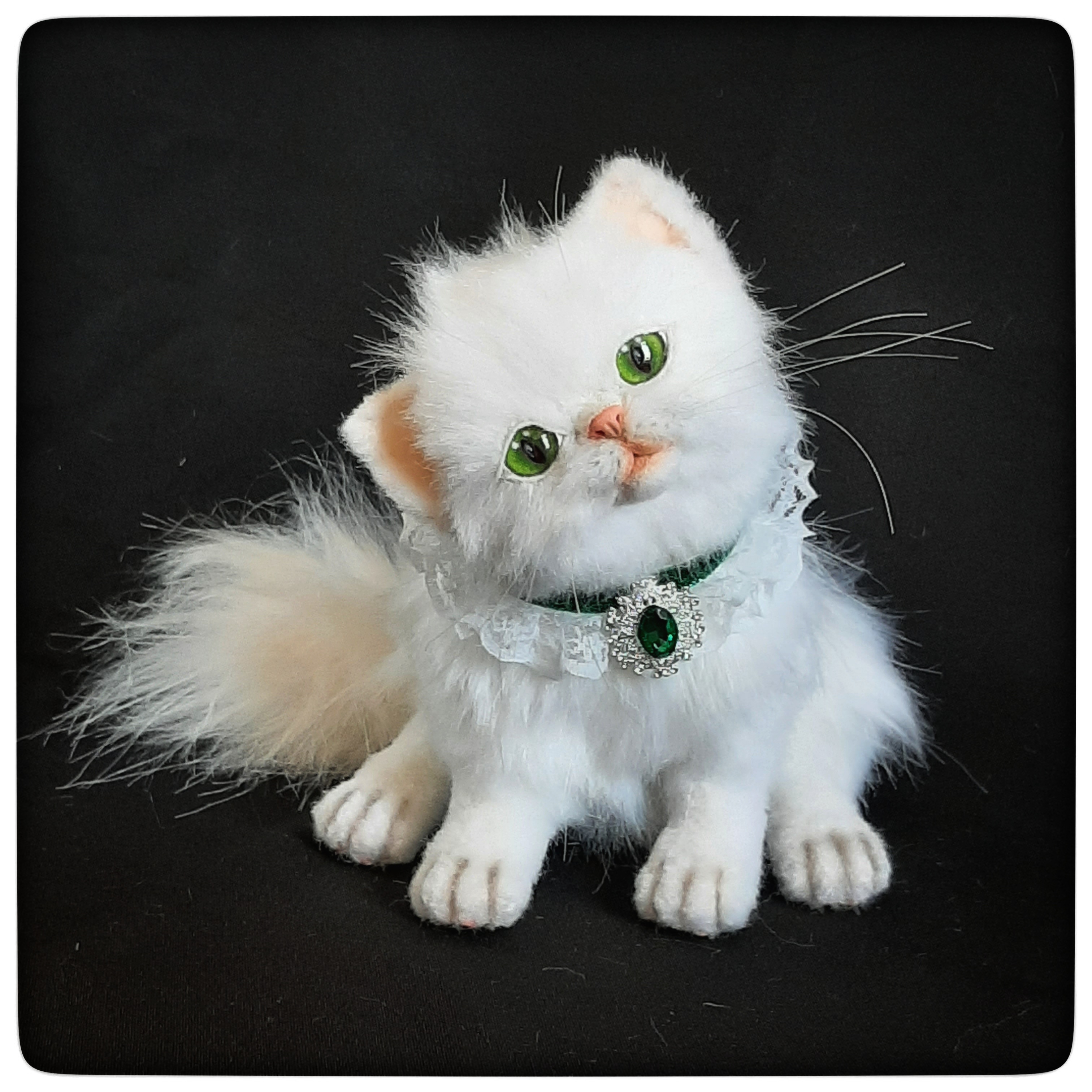 Cat,soft toy cat,white kitten,realistic cat, brown cat - Inspire Uplift