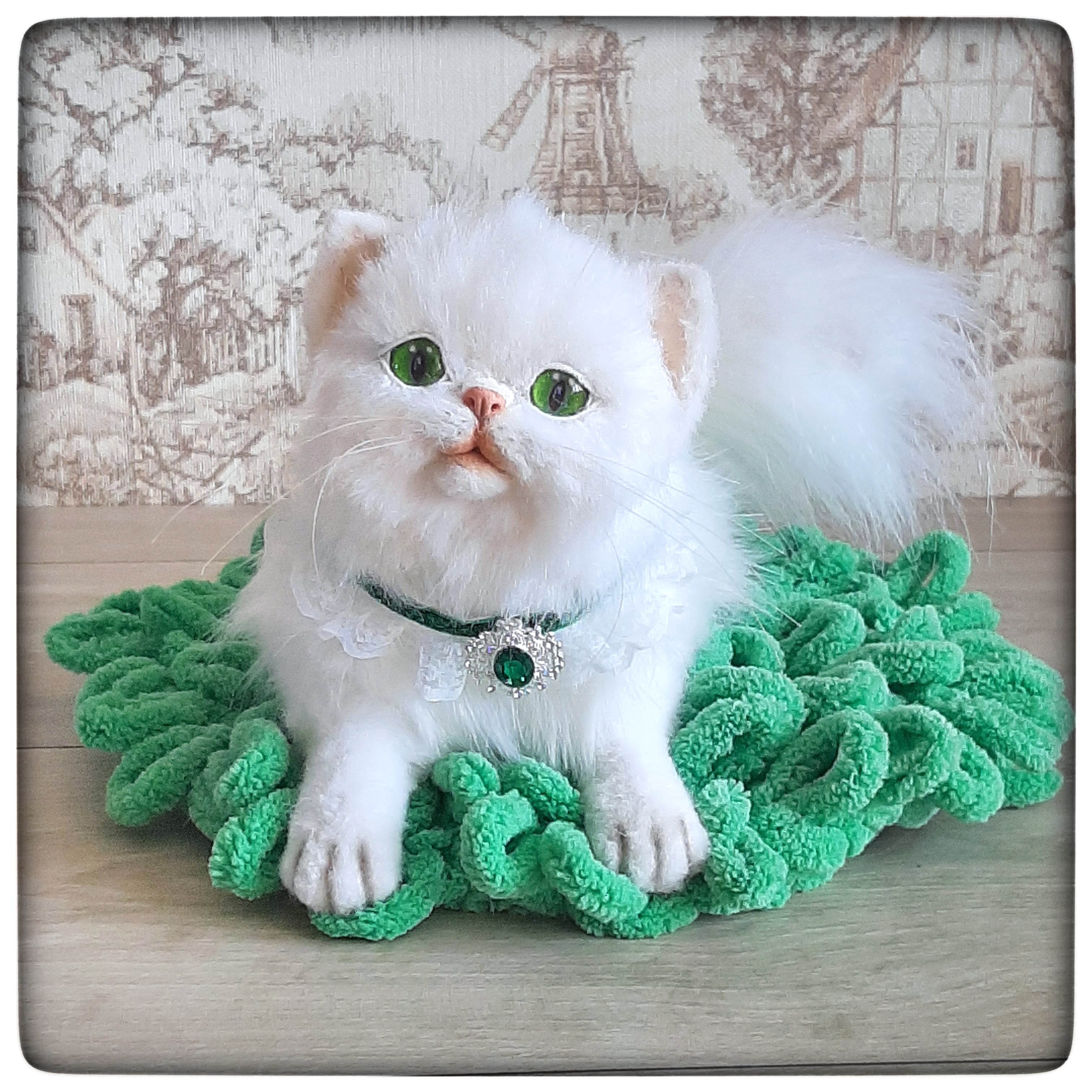 Cat,soft toy cat,white kitten,realistic cat, brown cat - Inspire Uplift