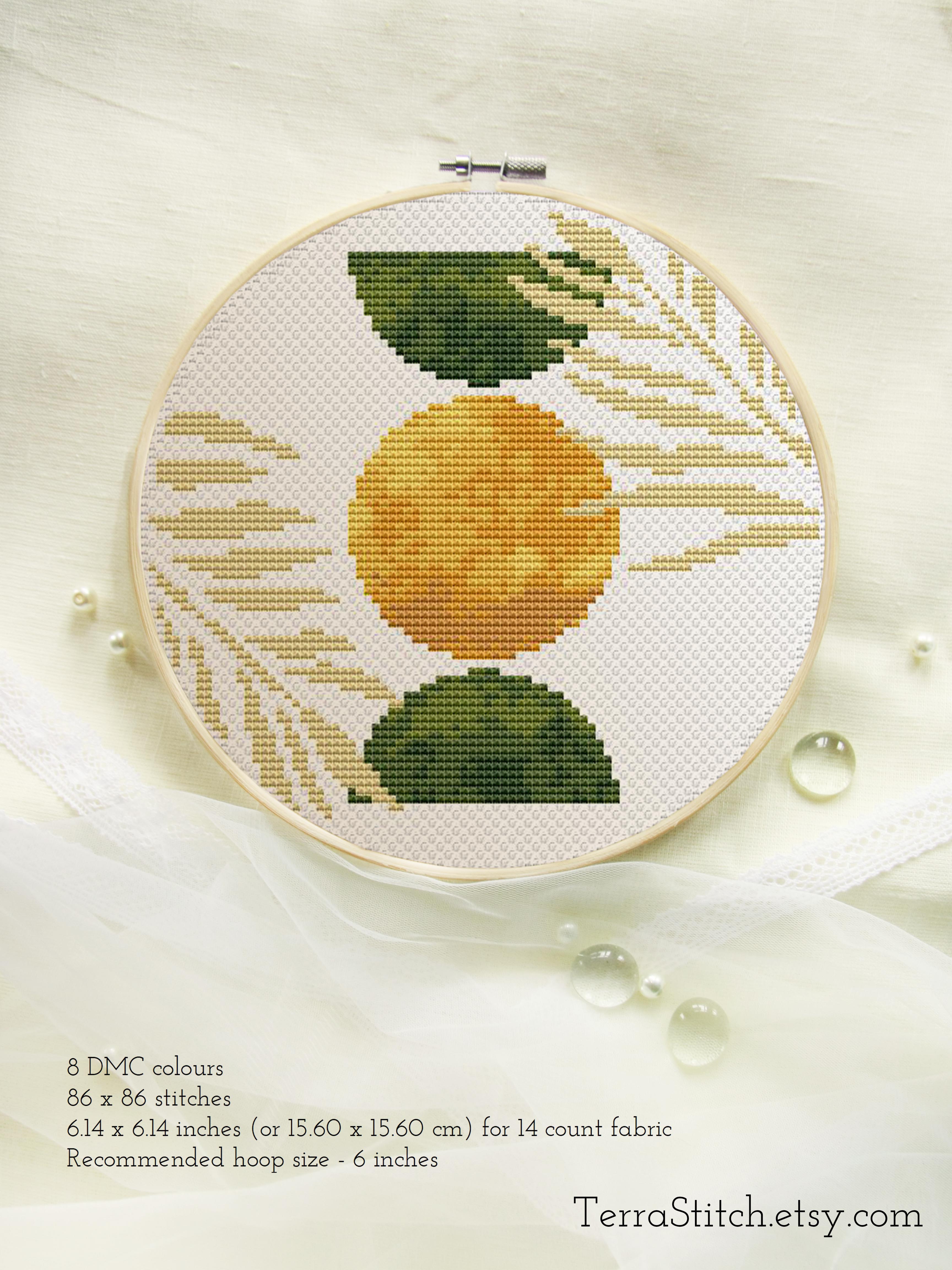 Mid century modern cross stitch pattern Contemporary cross s - Inspire ...