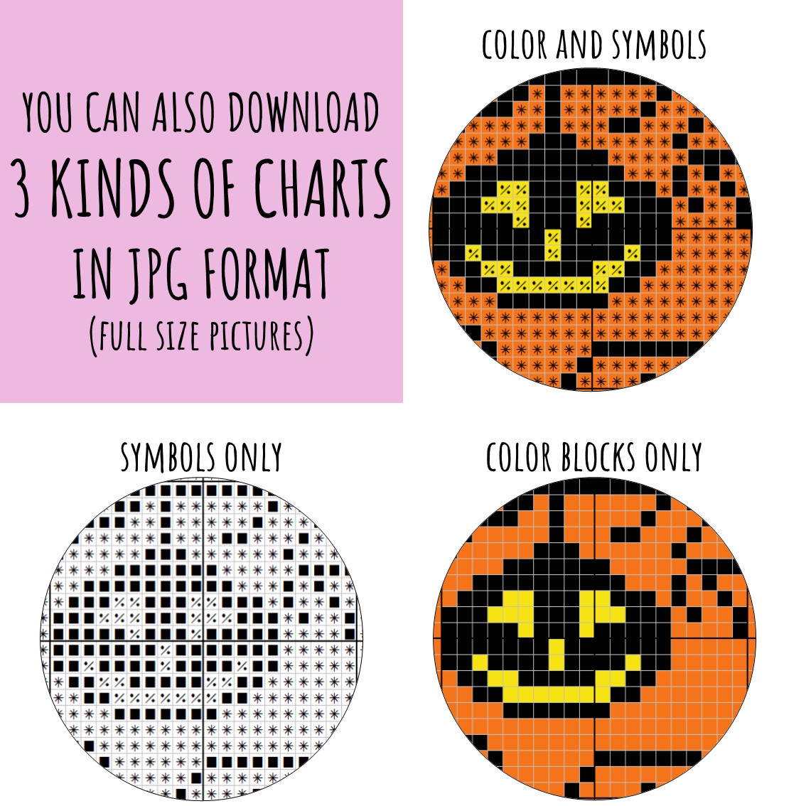 Halloween pumpkin cross stitch pattern PDF , haunted house a - Inspire ...