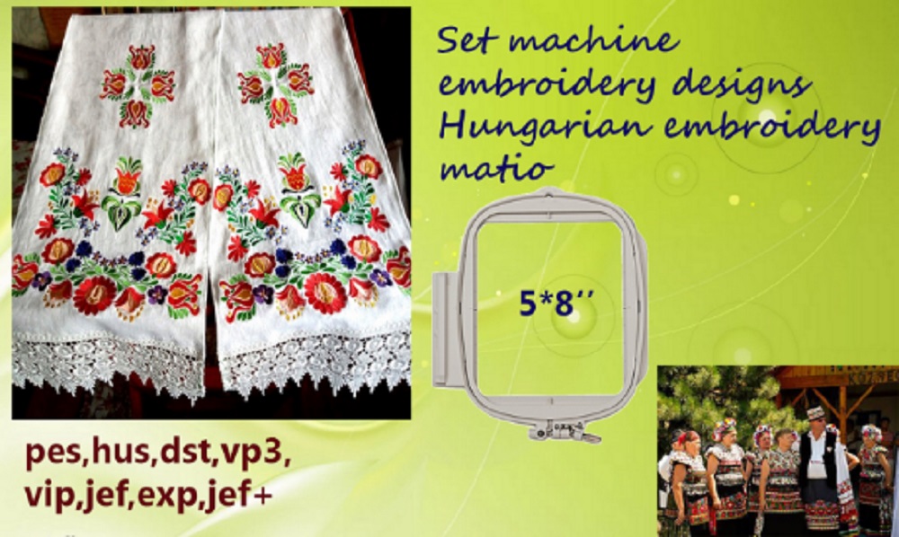 Hungarian Embroidery Set 6x8 and video Machine Embroidery De - Inspire ...