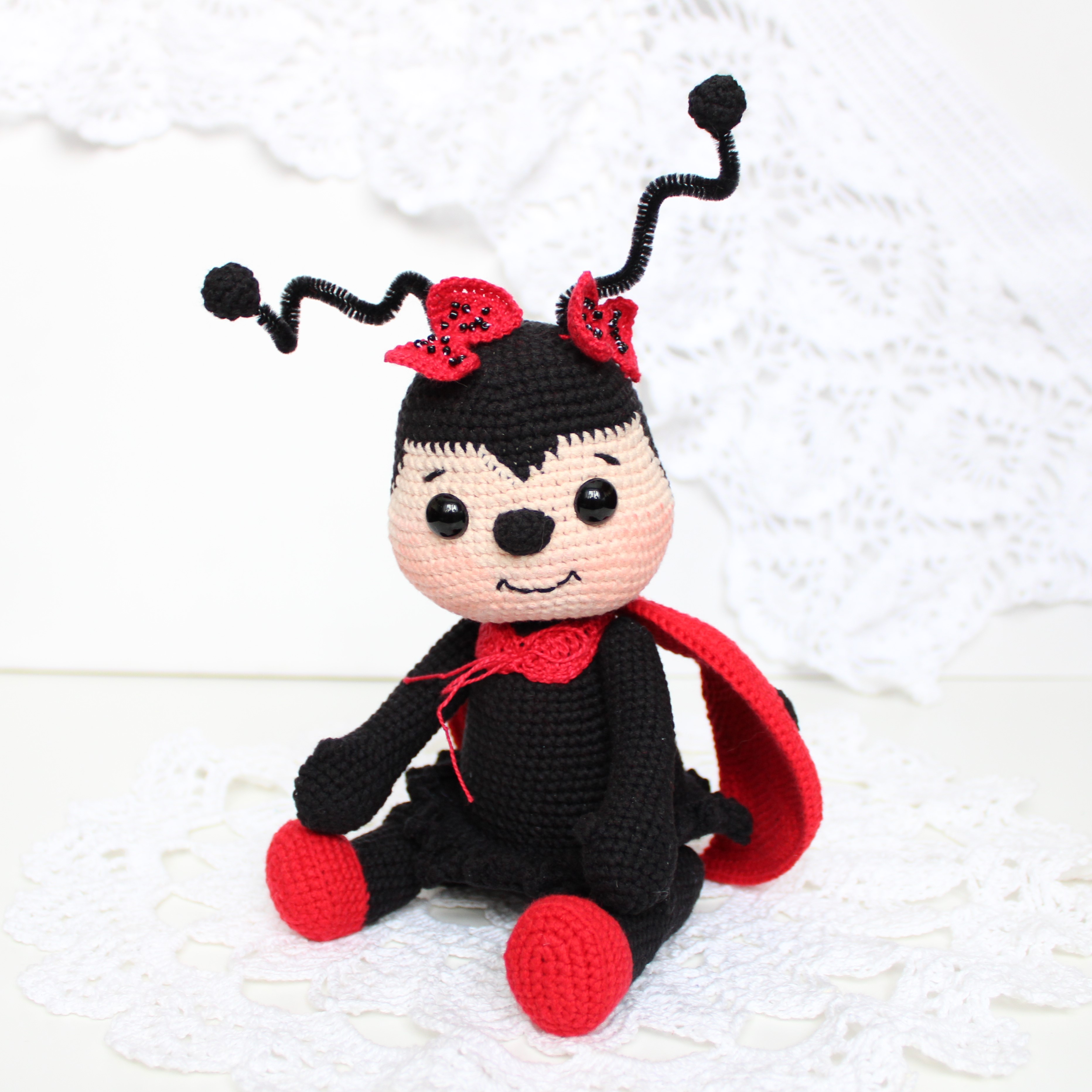 Crochet ladybird pattern PDF in English Amigurumi ladybeetle - Inspire ...