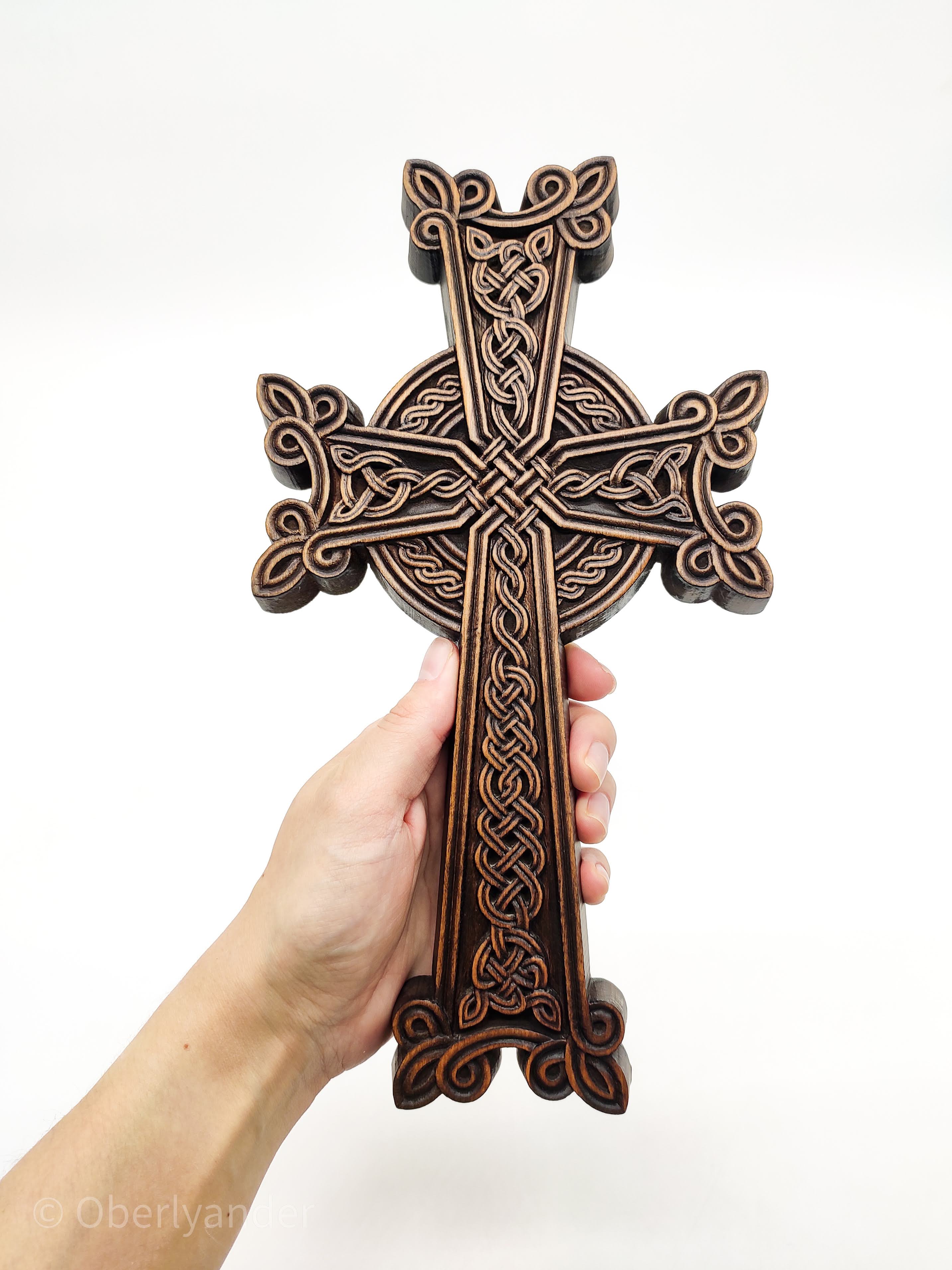 Khachkar Cross, Armenian carved wood cross, Wall carved home - Inspire ...