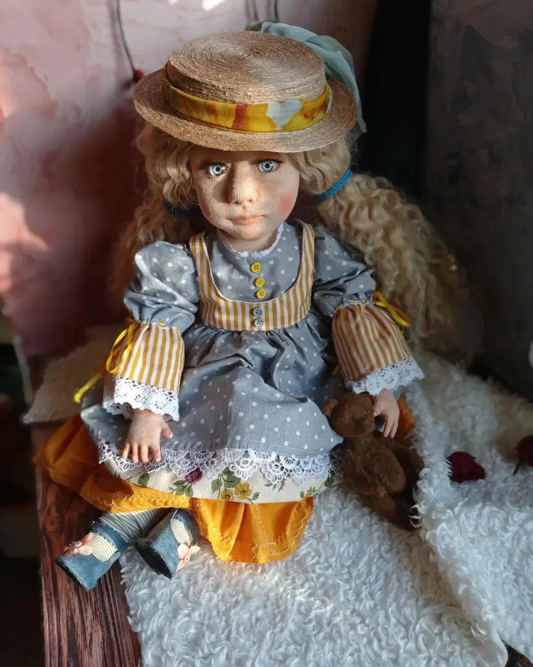 interior textile handmade doll. Collectible unique doll. | Inspire Uplift