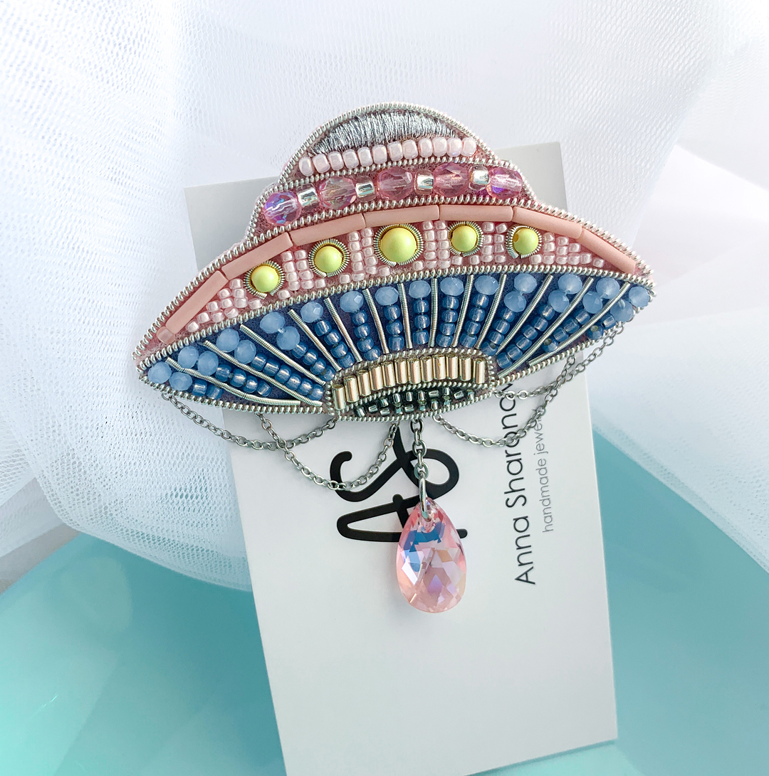 UFO brooch pin, UFO jewelry, Space brooch, Alien brooch, UFO - Inspire ...