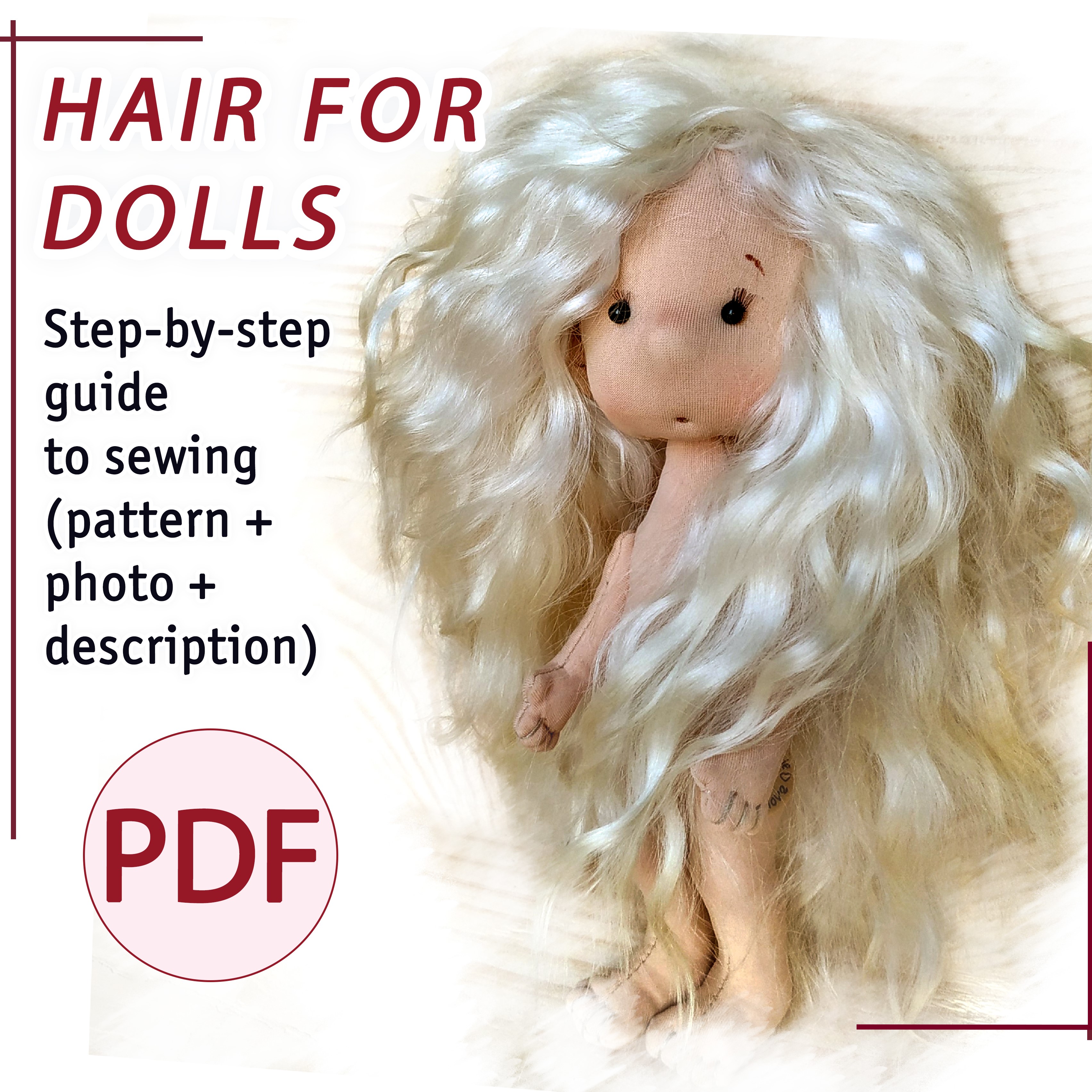 PDF tutorial on creating a goat hair hairstyle for a doll | Inspire Uplift