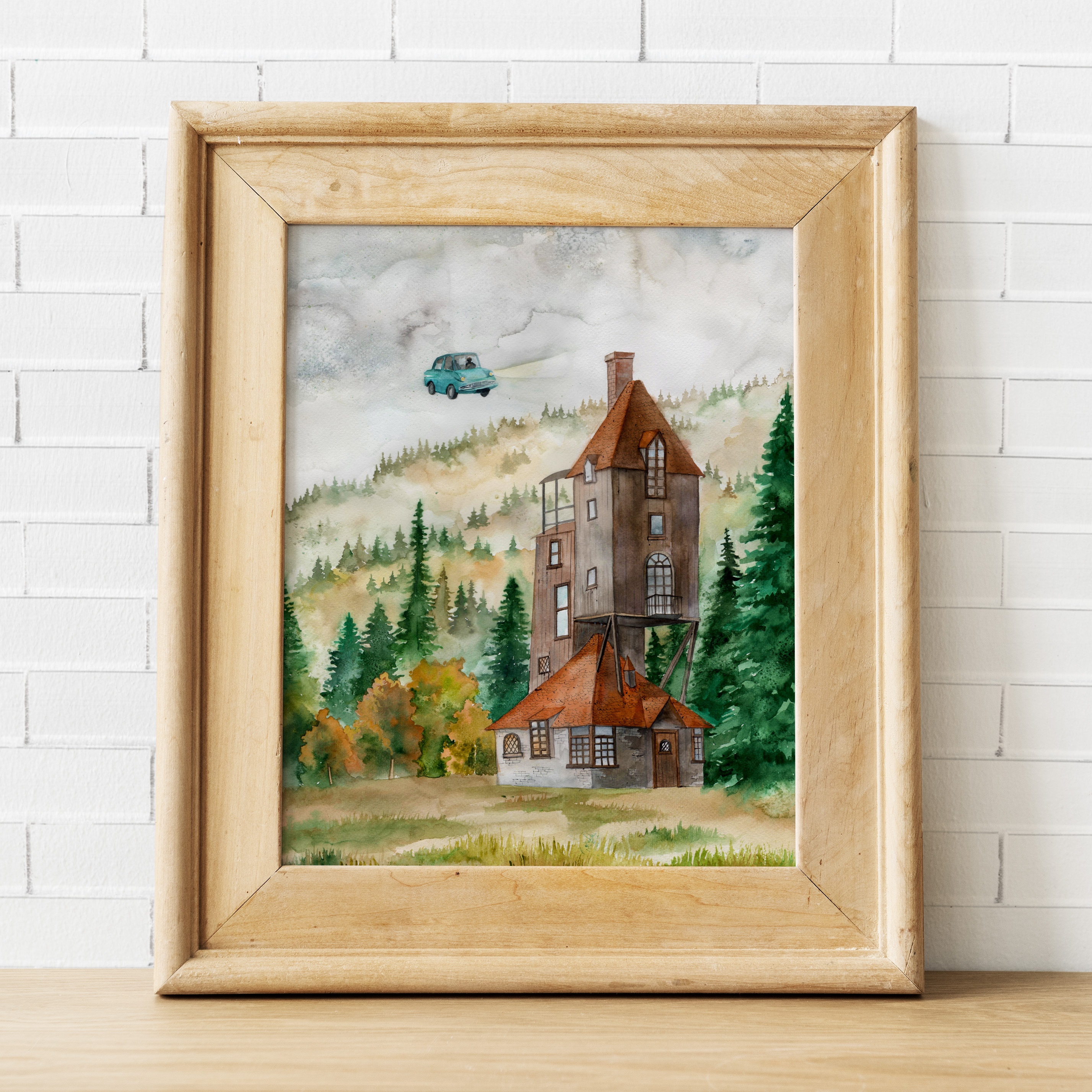 The Burrow watercolor print | Kids room wall decor | Harry P - Inspire ...