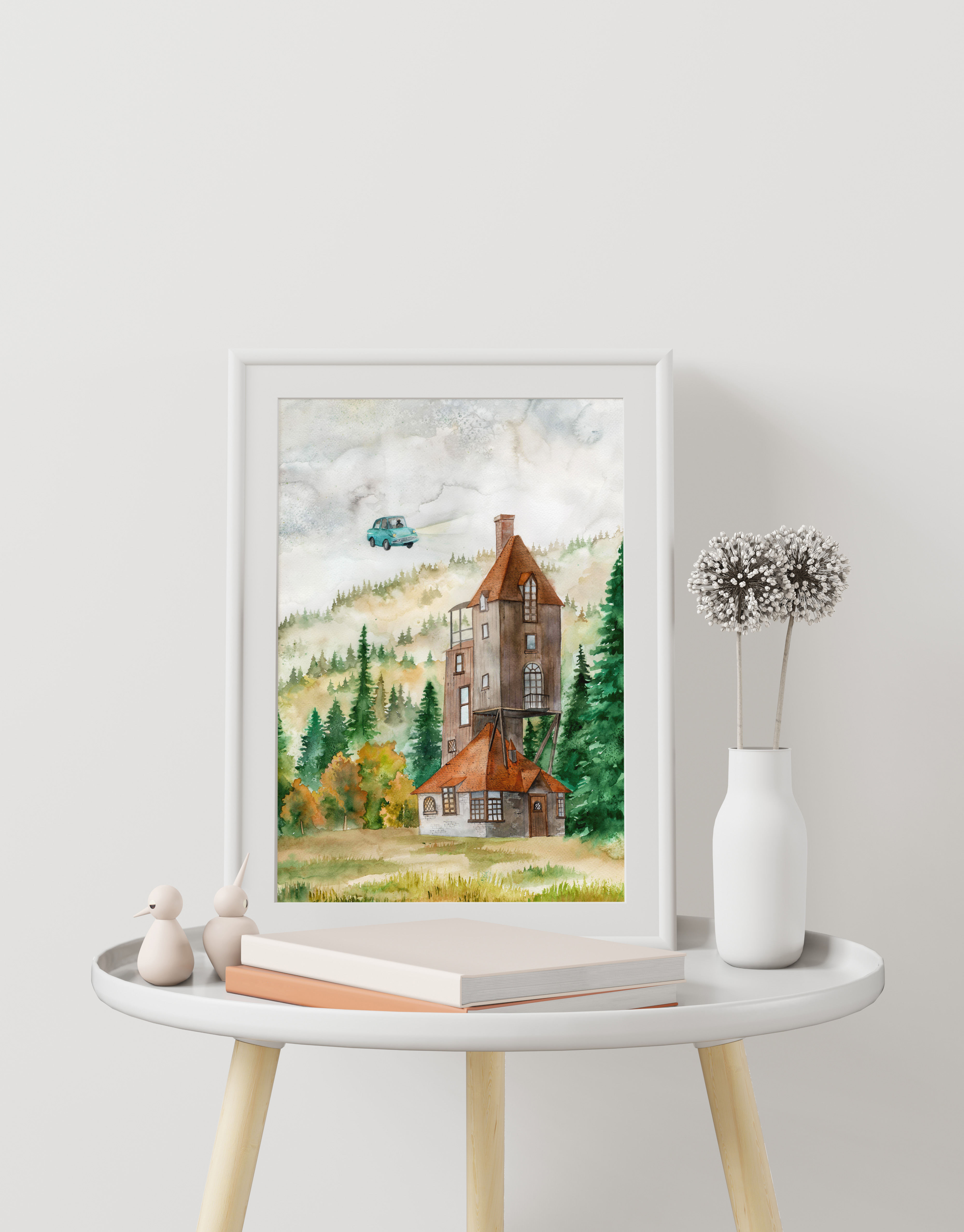 The Burrow watercolor print | Kids room wall decor | Harry P - Inspire ...