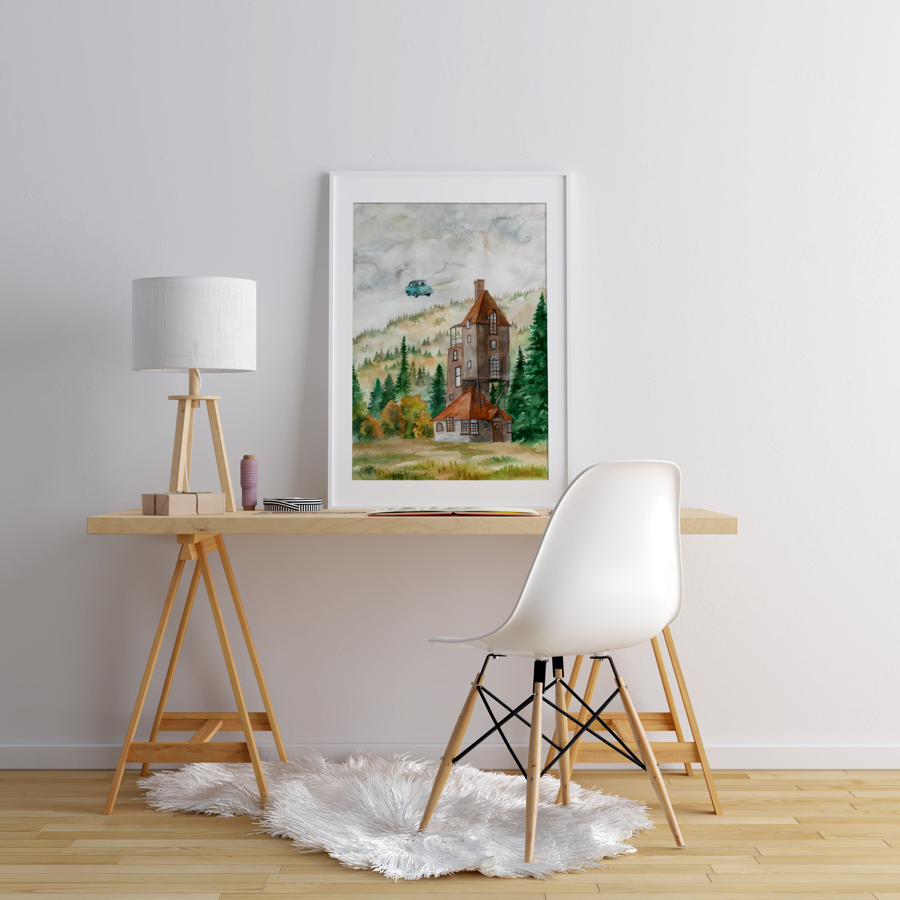 The Burrow watercolor print | Kids room wall decor | Harry P - Inspire ...