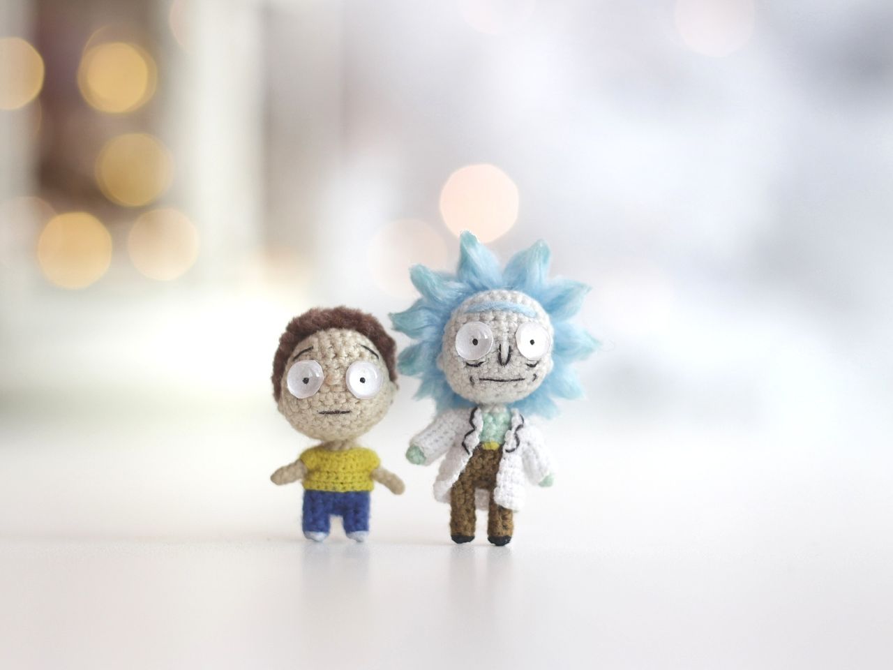 Rick and Morty doll tiny crochet cartoon characters micro cr | Inspire ...