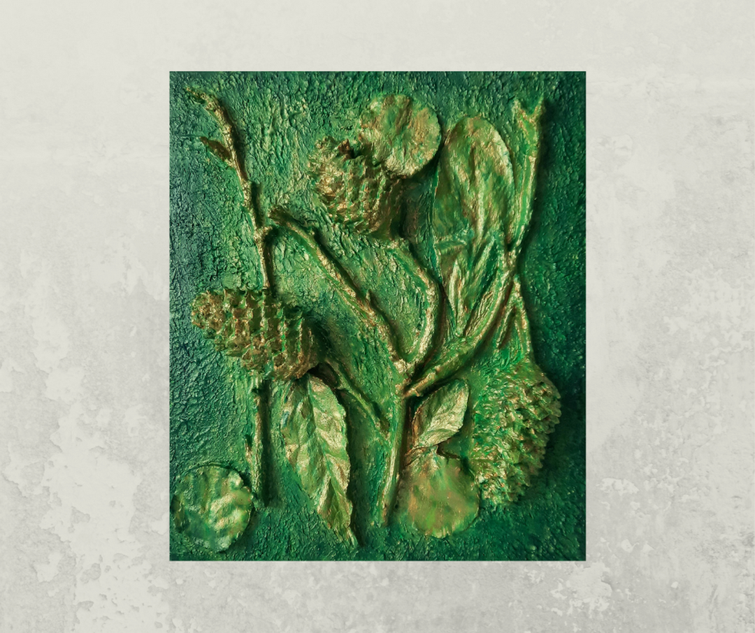 Green Plaster Art, Mixed media sculpture, forest sculpture,G | Inspire ...