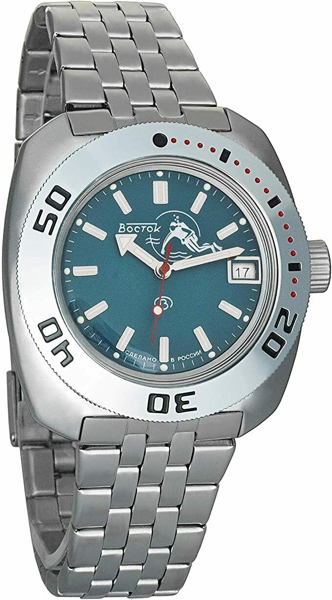 Vostok Amphibia 710059 Watch Scuba Dude Diver Automatic Blue - Inspire ...