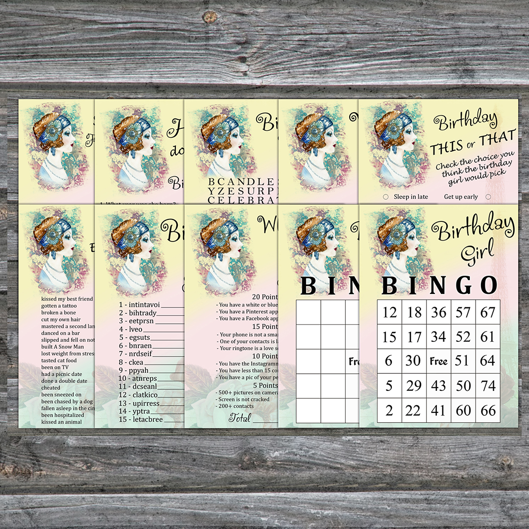 Vintage Birthday Party Games bundle,Adult birthday games pac - Inspire ...