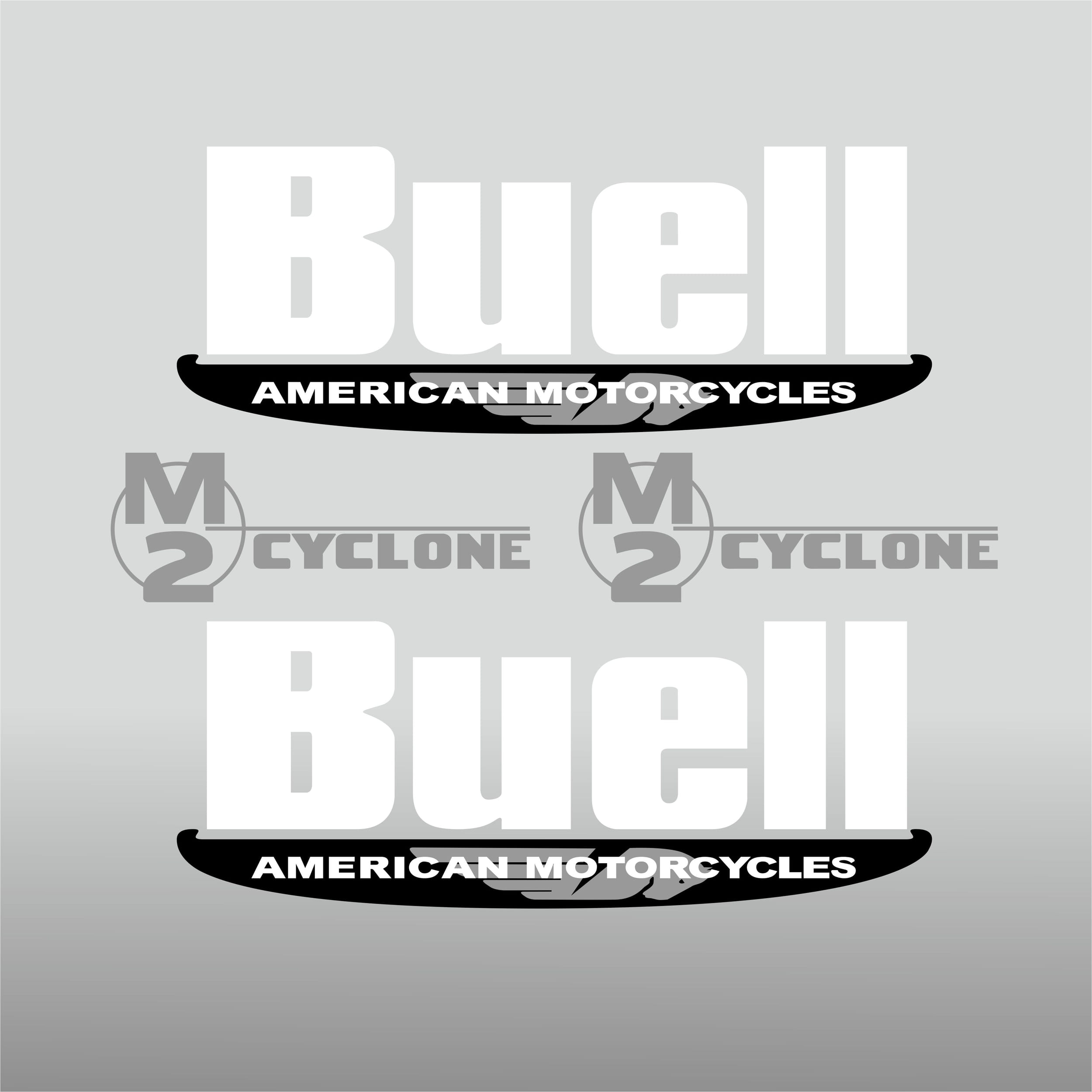 Graphic vinyl decals for Buell M2 Cyclone MK2 motorcycle 199 - Inspire ...