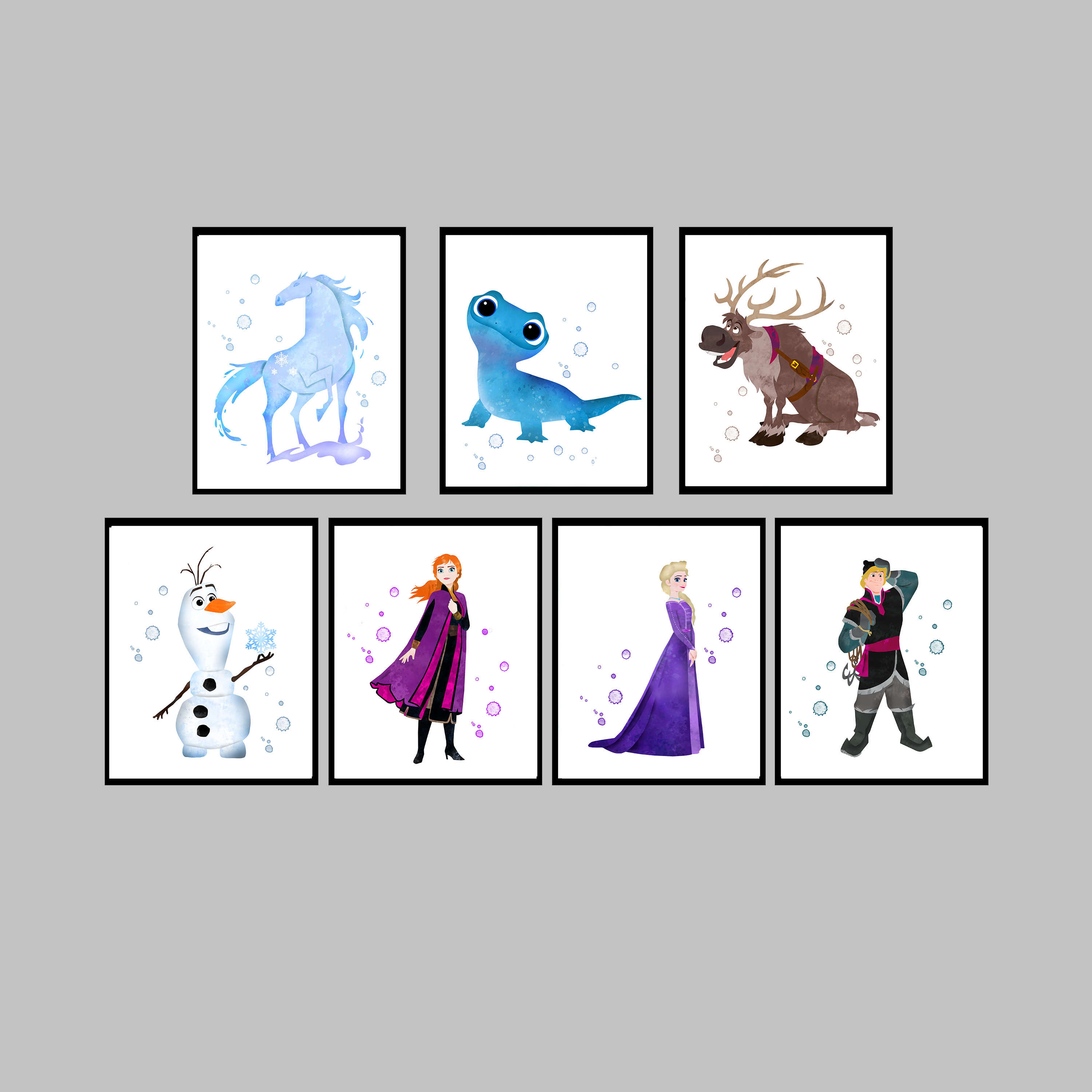 Frozen Disney Set Art Print Digital Files decor nursery room | Inspire ...