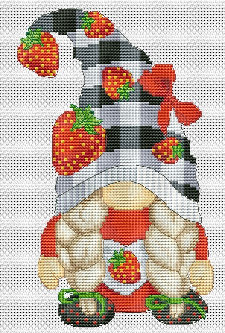 Strawberry girl , Cross stitch pattern, Summer cross stitch, - Inspire ...