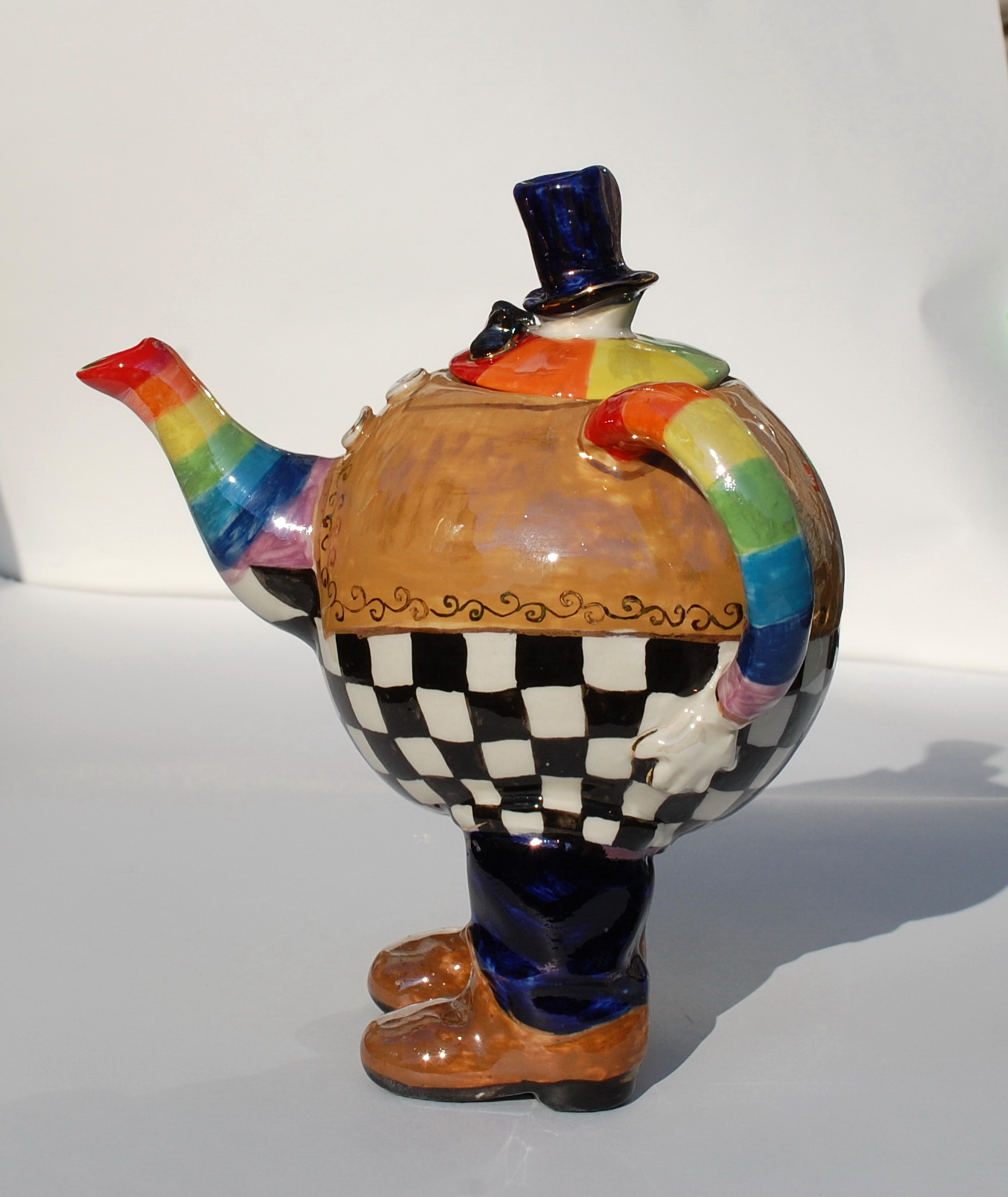 Fancy teapot.Ceramic whimsical sculpture.Porcelain figurine - Inspire ...