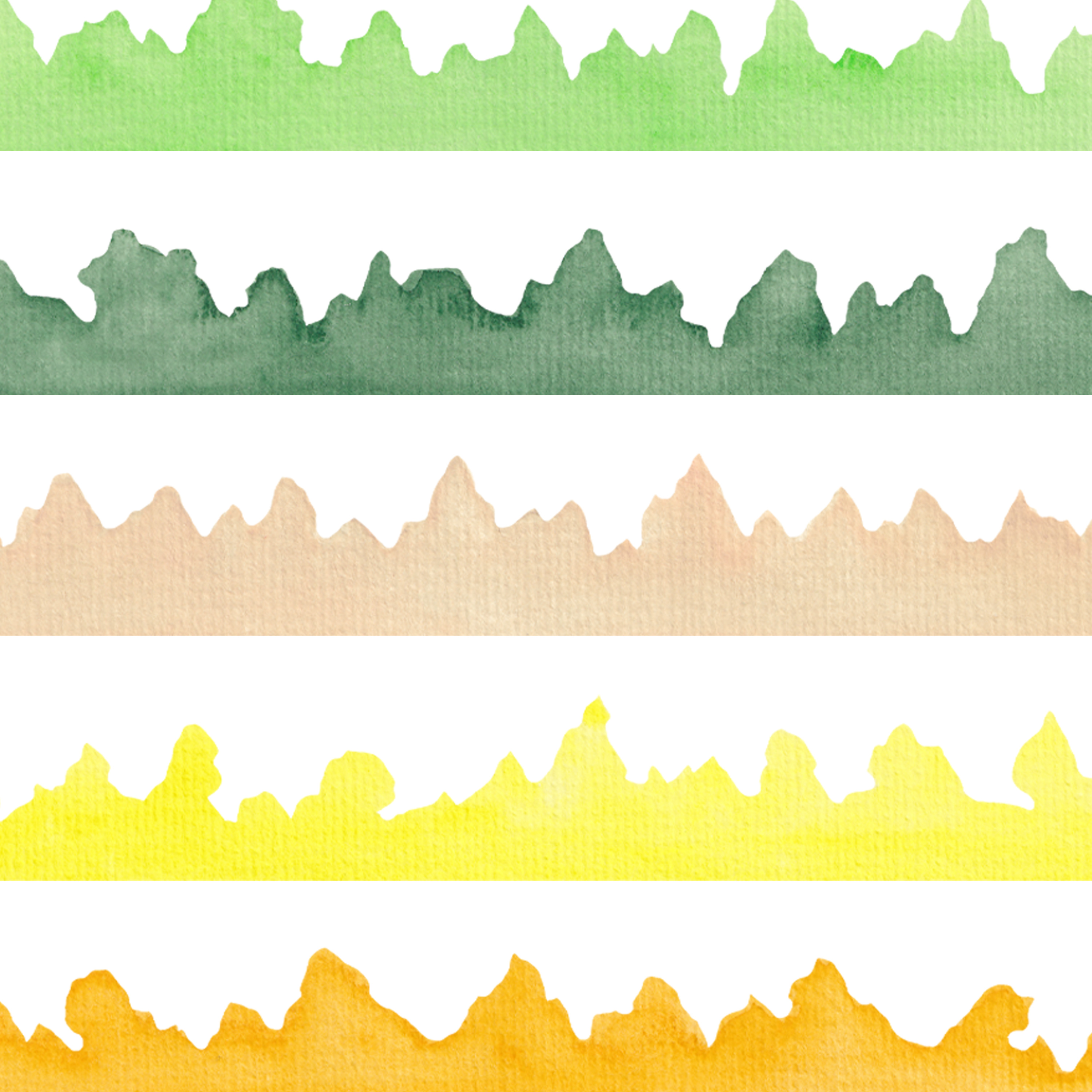 Watercolor borders clipart, 15 Hand painted borders PNG - Inspire Uplift