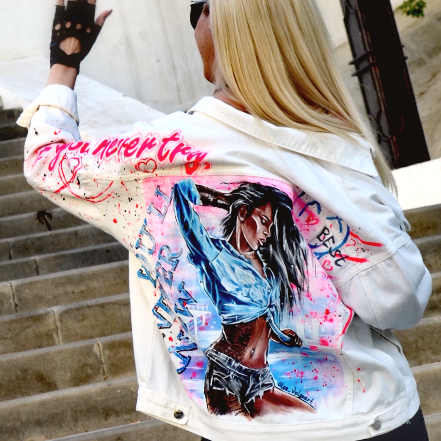 Customized jacket sexy girl, hand painted jacket denim, pers - Inspire ...