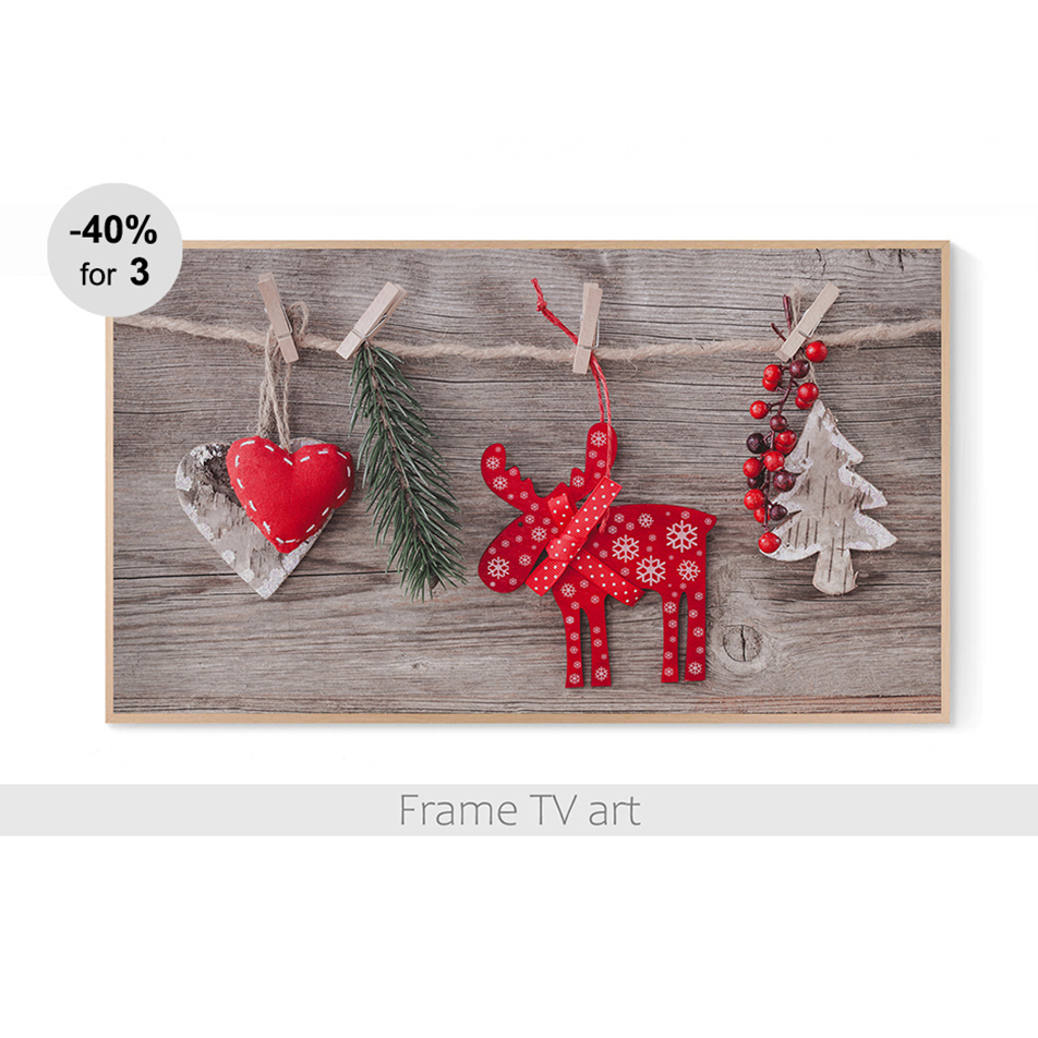 Samsung Frame TV Art Christmas, Frame TV art winter moose, F - Inspire ...